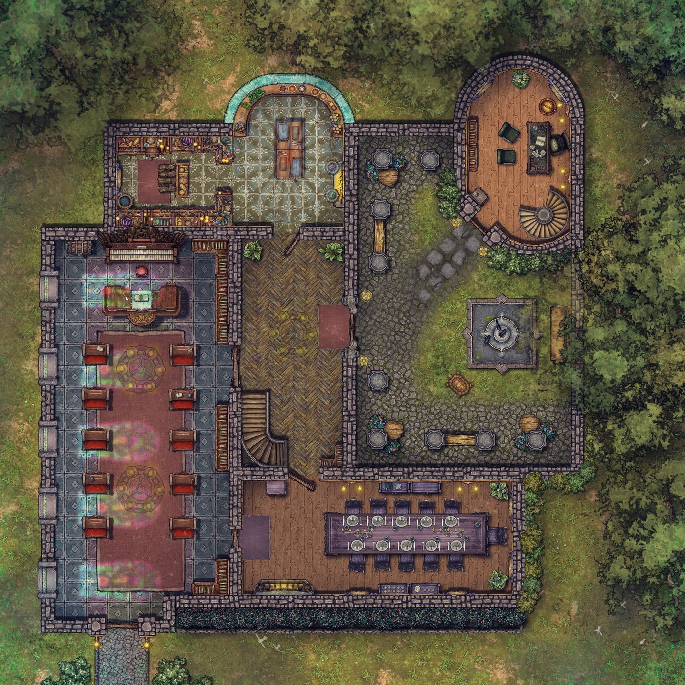 Monastery, Ground Floor | Inkarnate - Create Fantasy Maps Online