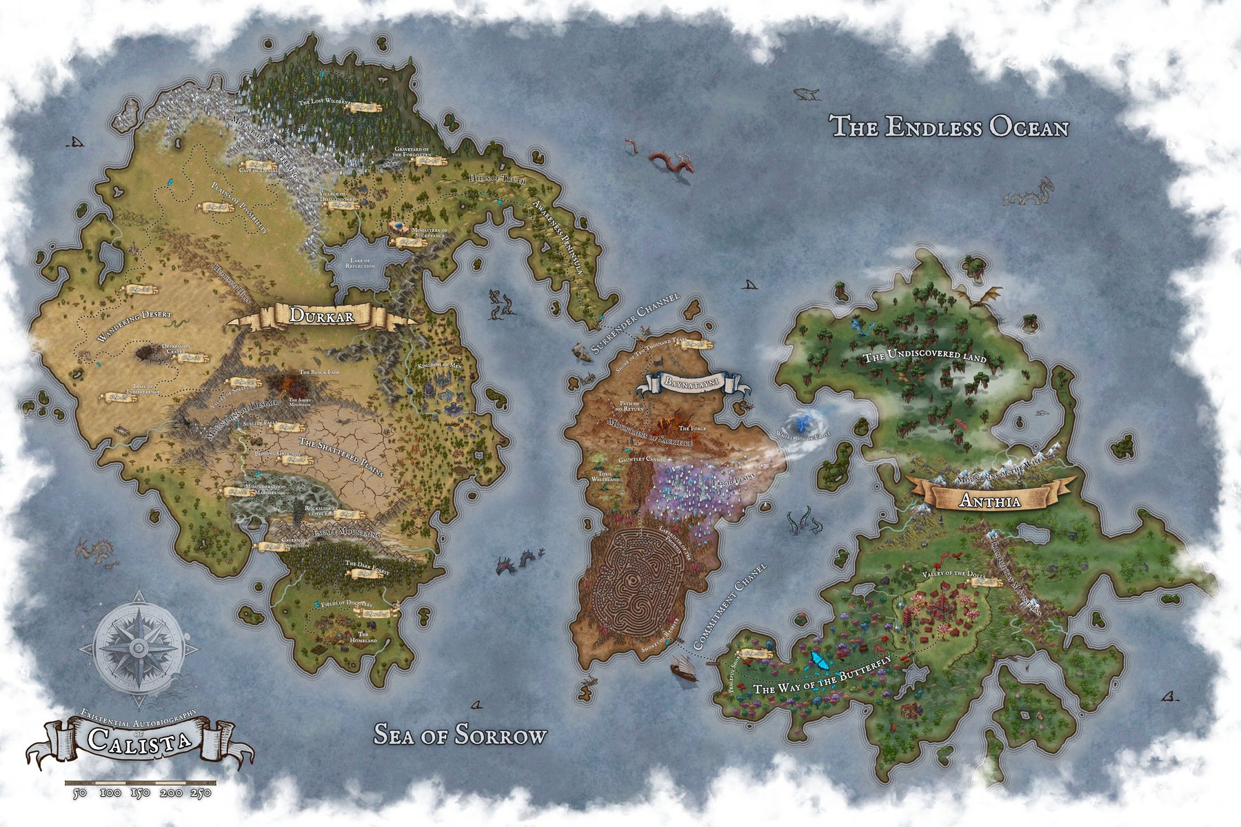 Existential Map of Calista | Inkarnate - Create Fantasy Maps Online