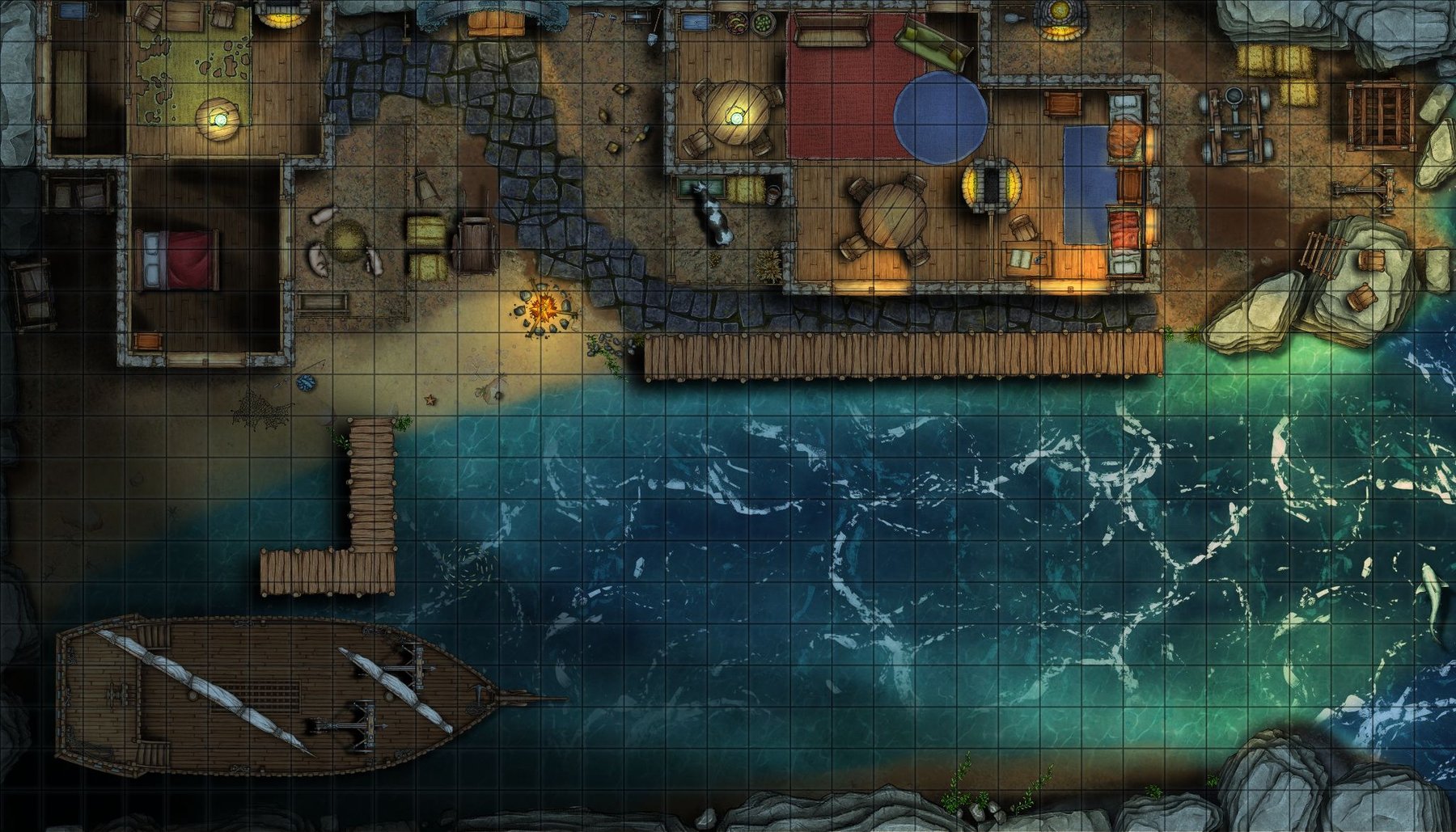Cave Inlet | Inkarnate - Create Fantasy Maps Online