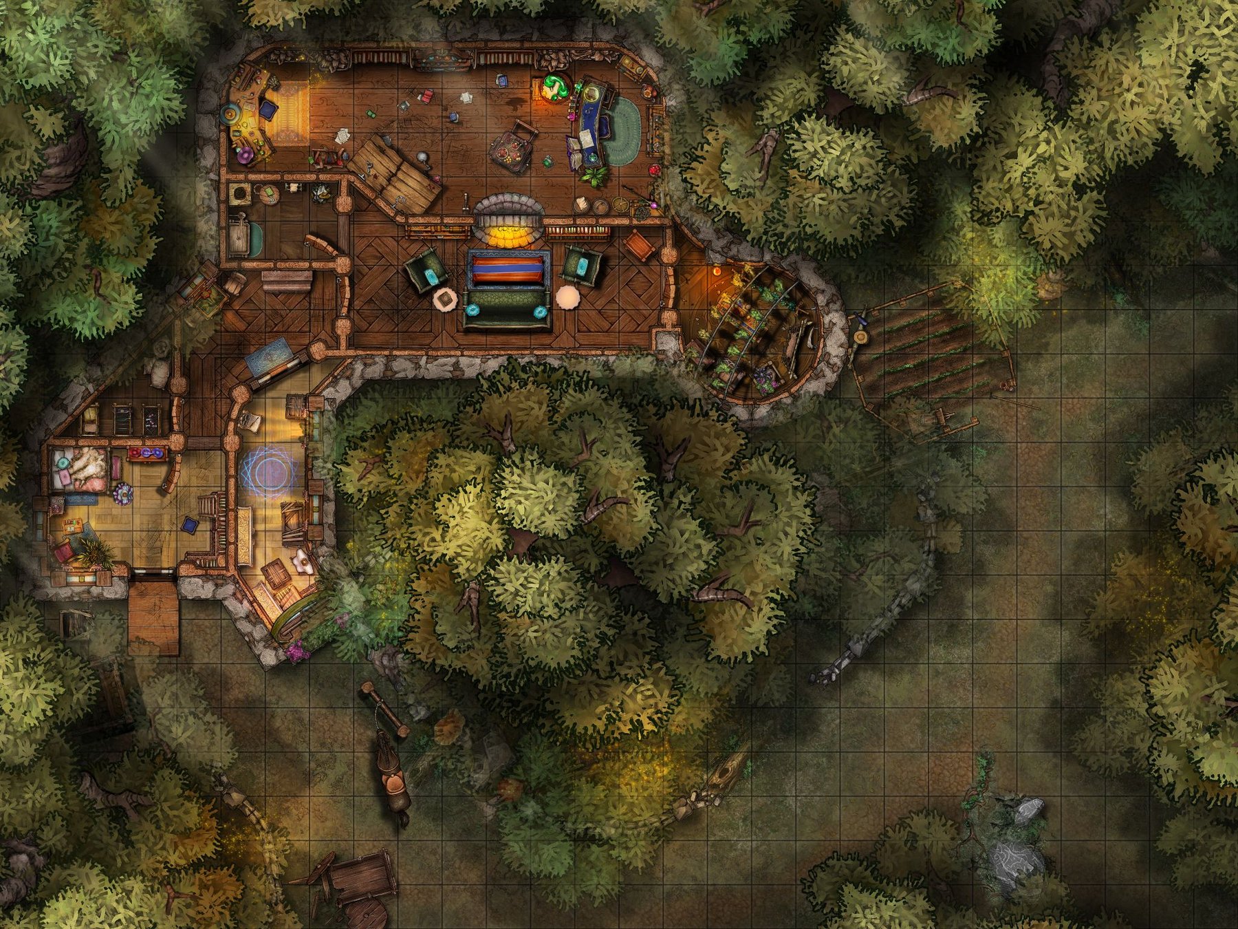 Wizard House in the Woods | Inkarnate - Create Fantasy Maps Online