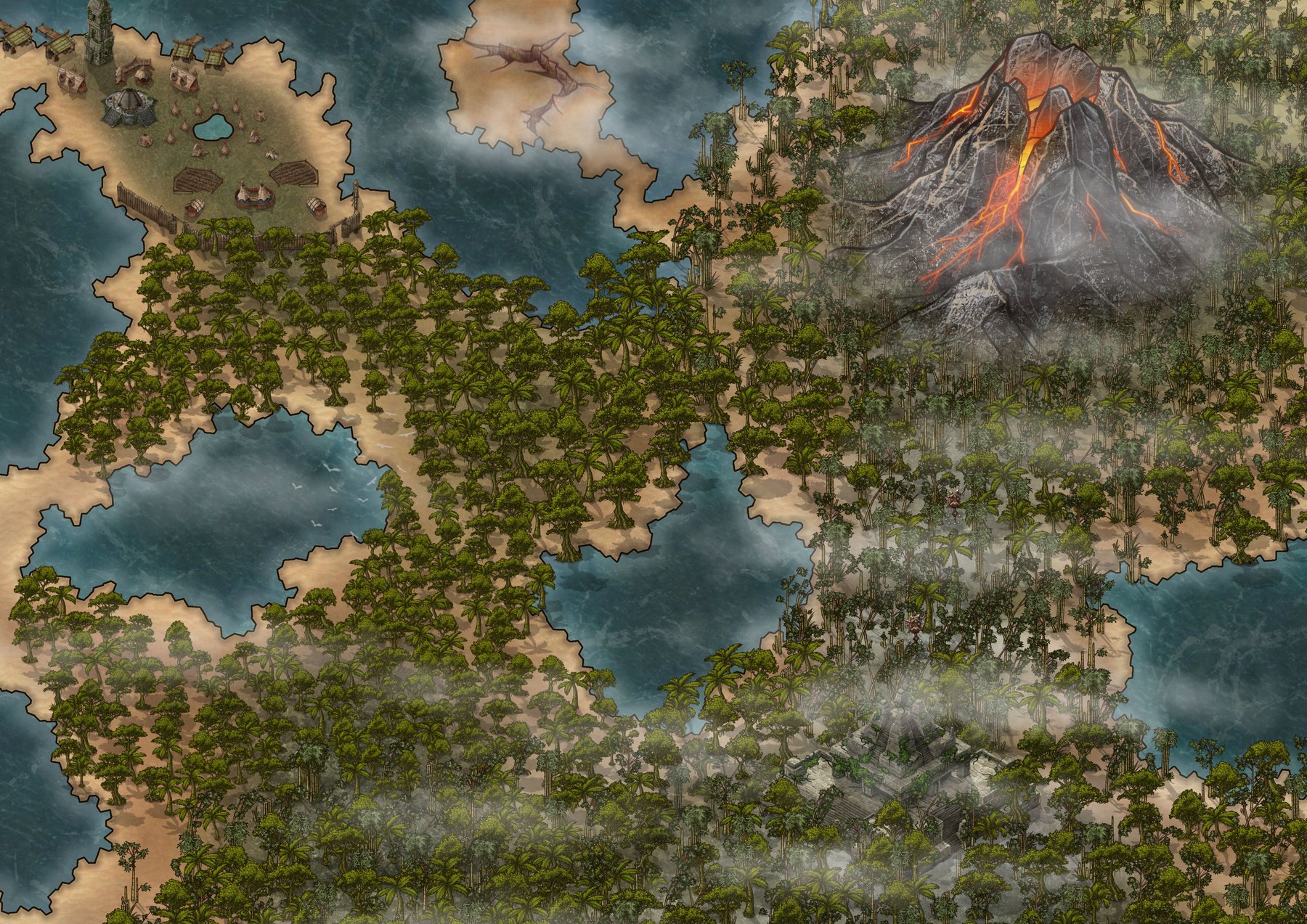Jungle Region | Inkarnate - Create Fantasy Maps Online