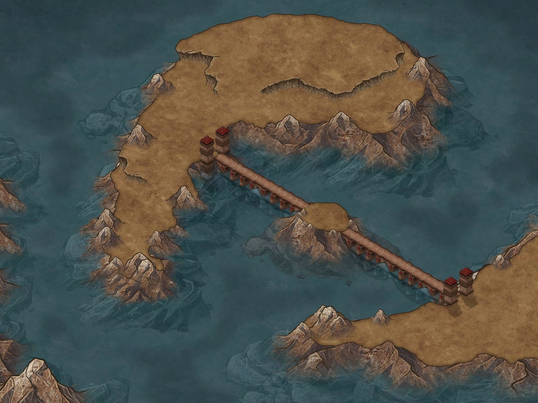 Tidal Island Template | Inkarnate - Create Fantasy Maps Online