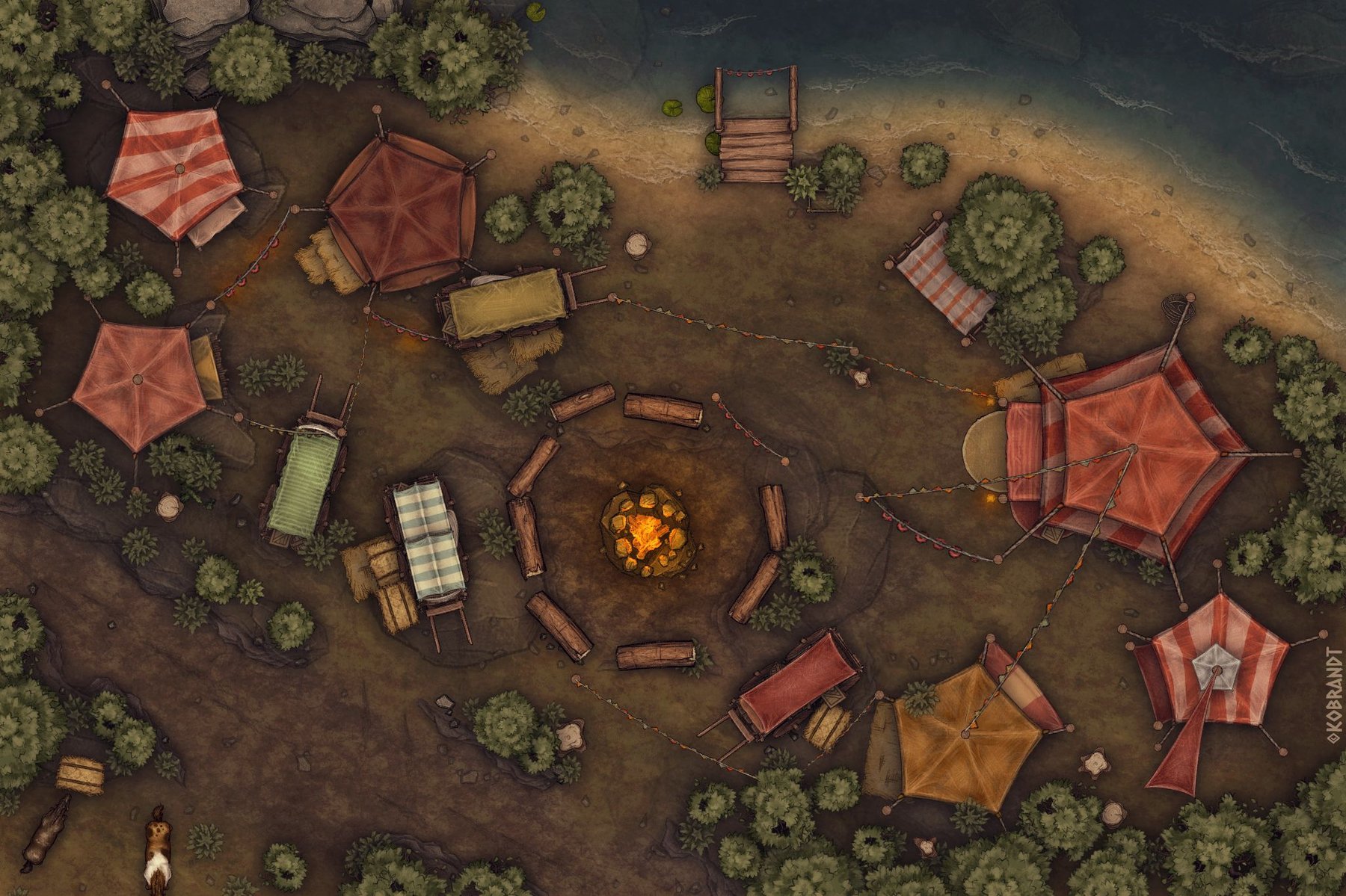 Tser Pool Encampment | Inkarnate - Create Fantasy Maps Online