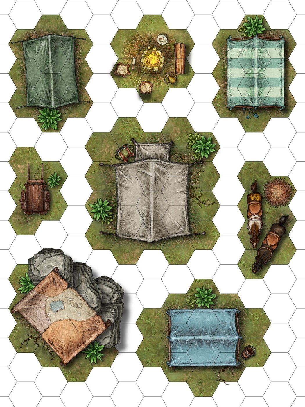 Camping Hex Components | Inkarnate - Create Fantasy Maps Online