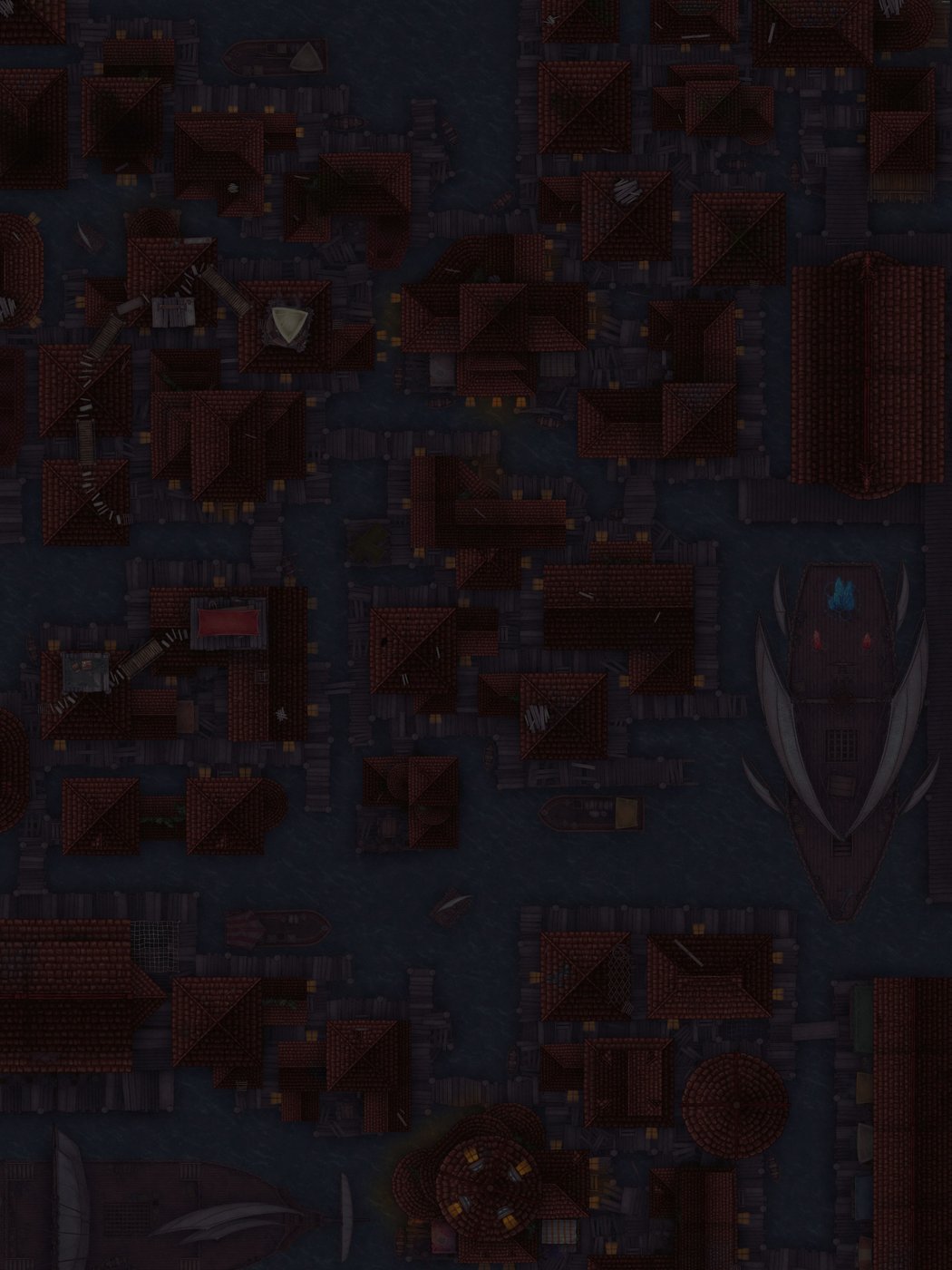 Old Port [NIGHT] | Inkarnate - Create Fantasy Maps Online