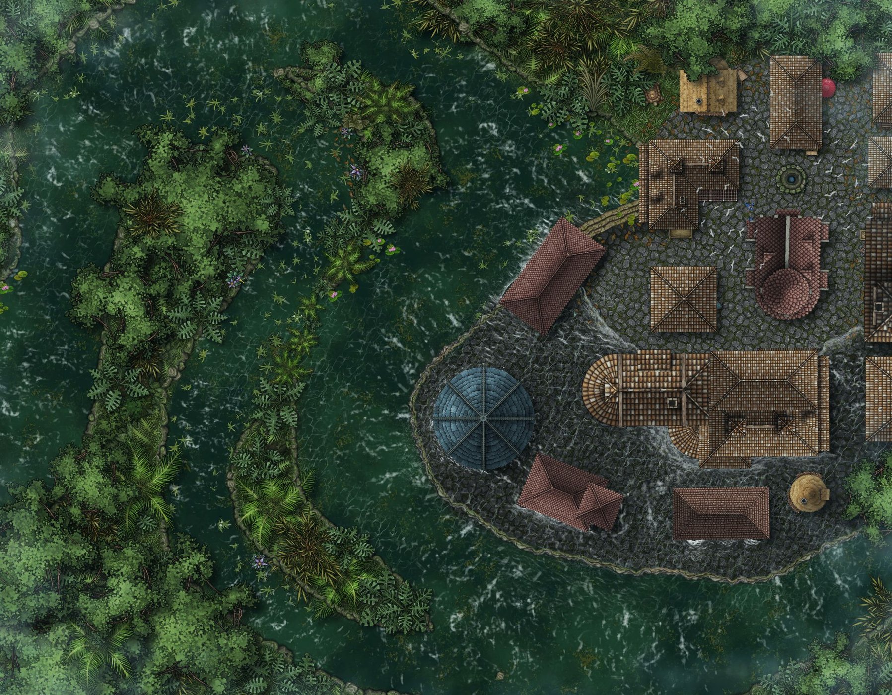 Flooded town | Inkarnate - Create Fantasy Maps Online