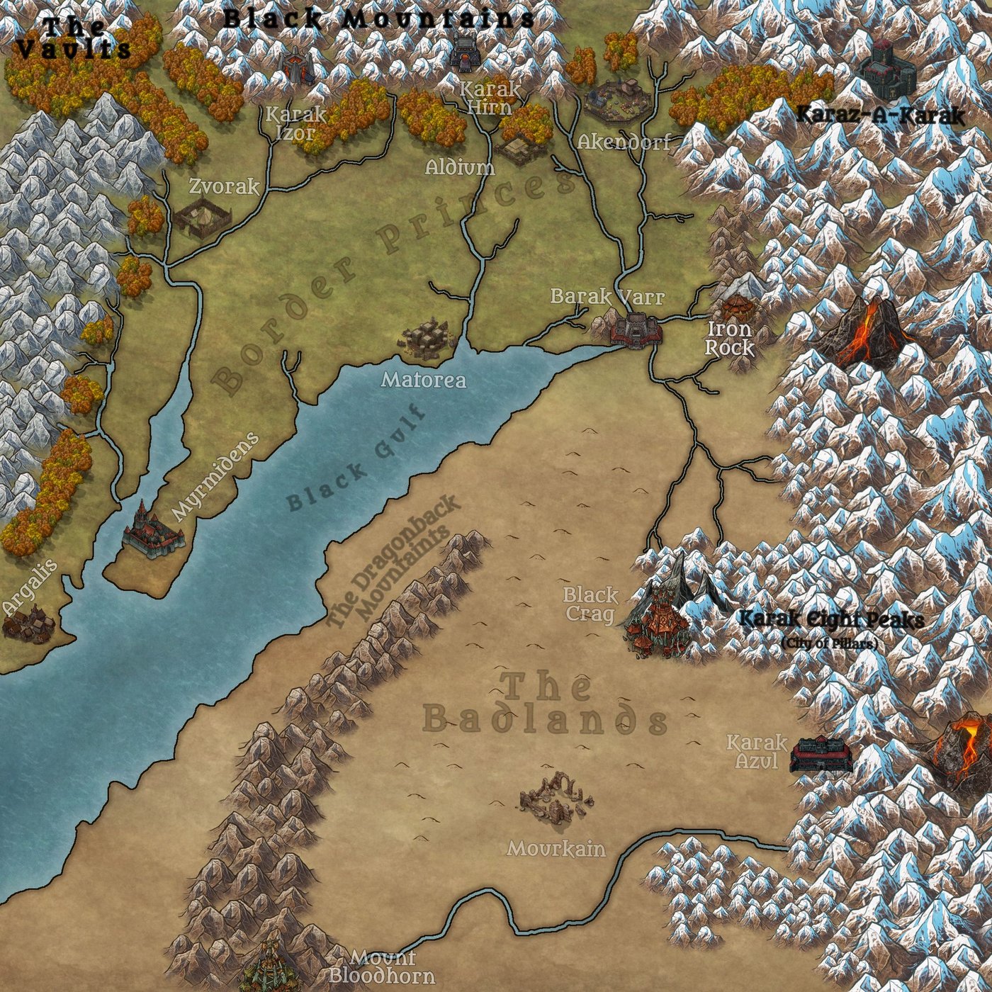 Boarder Princes & Badlands | Inkarnate - Create Fantasy Maps Online