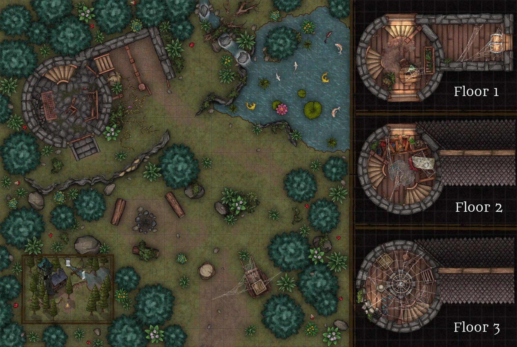 Abandoned Wizard's Tower | Inkarnate - Create Fantasy Maps Online