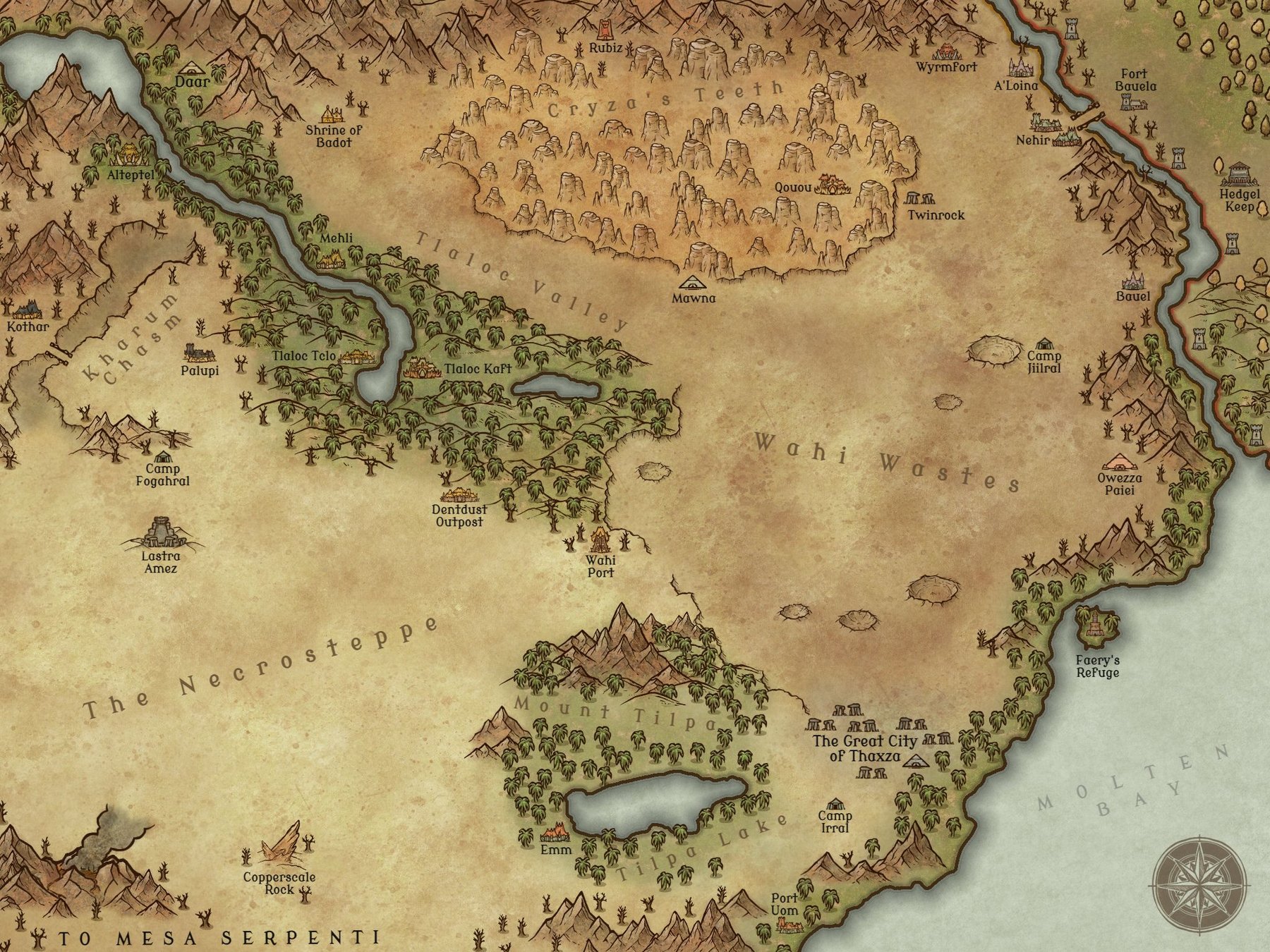 The Umberlands (Parchment) | Inkarnate - Create Fantasy Maps Online