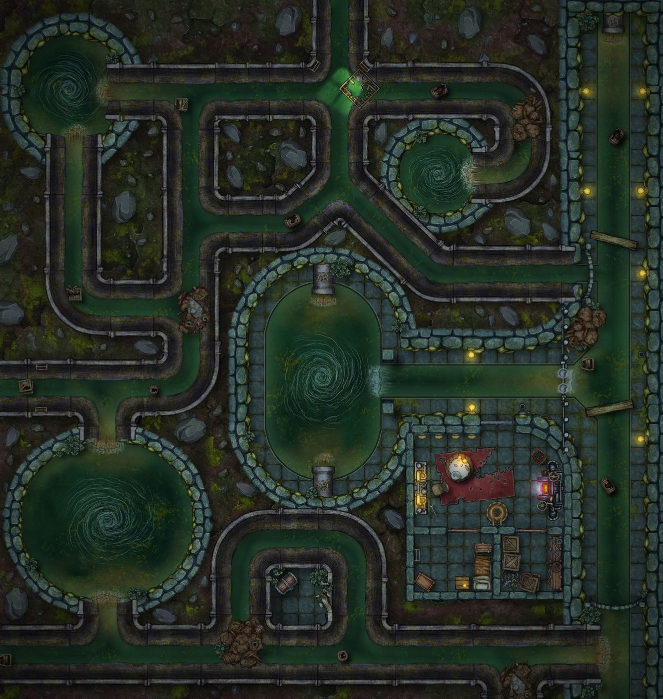 Sewers (editable) | Inkarnate - Create Fantasy Maps Online