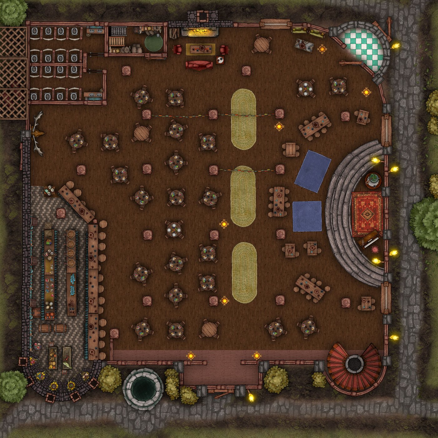 Merry Old Inn: First Floor | Inkarnate - Create Fantasy Maps Online