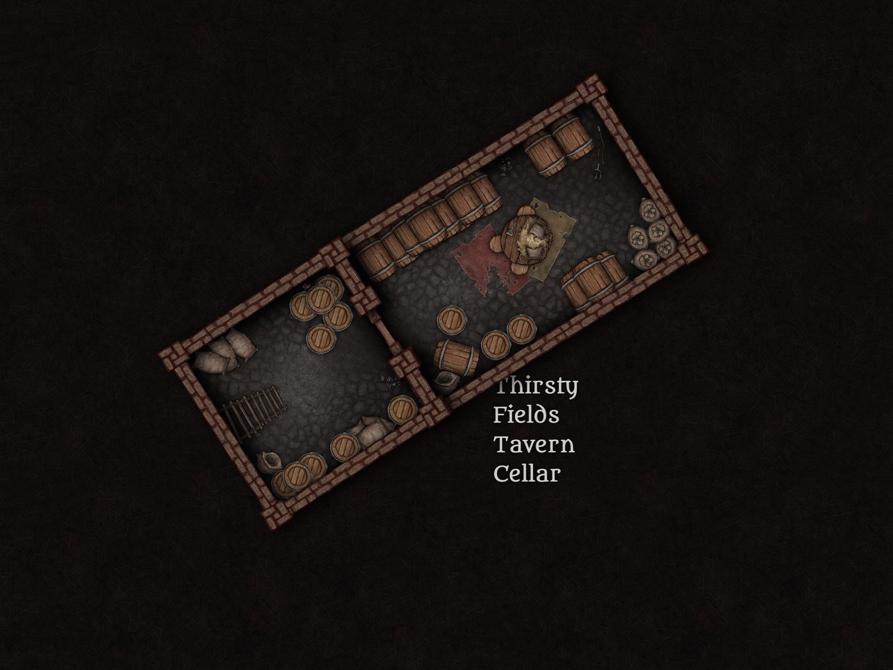 Thirsty Fields Tavern cellar | Inkarnate - Create Fantasy Maps Online