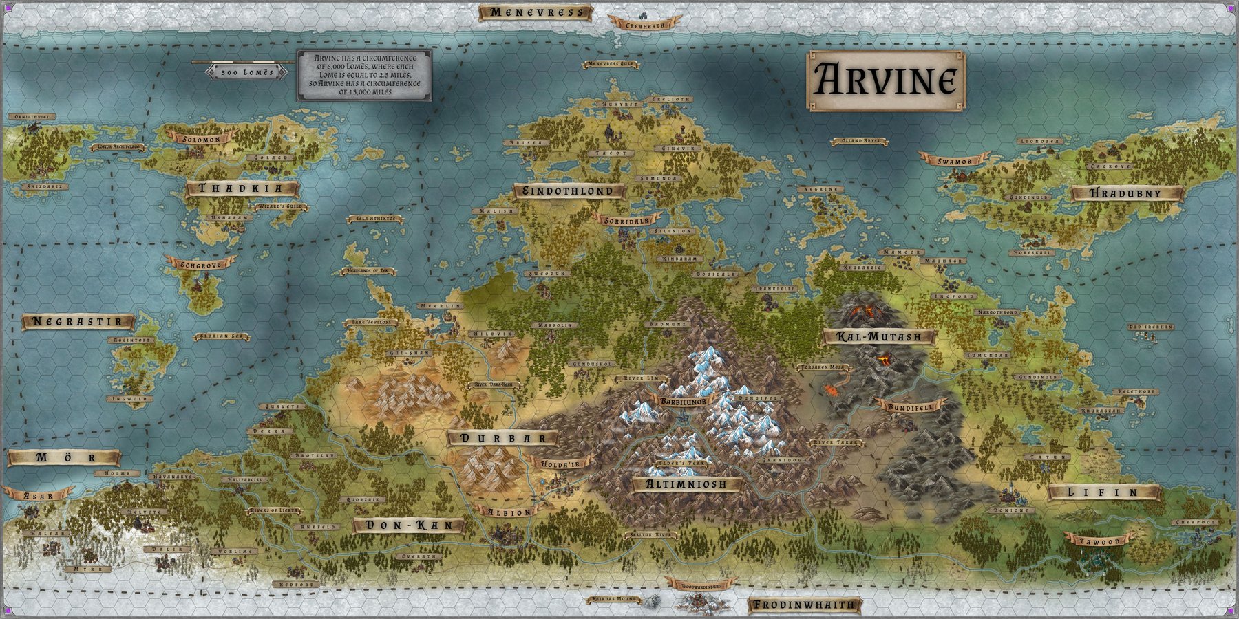 Arvine Main With Borders | Inkarnate - Create Fantasy Maps Online
