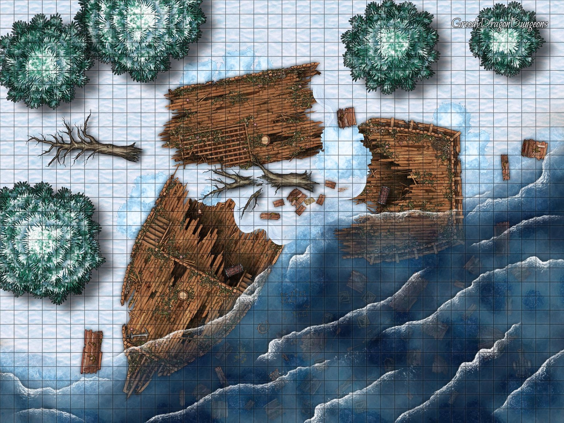 Frozen Shipwreck | Inkarnate - Create Fantasy Maps Online