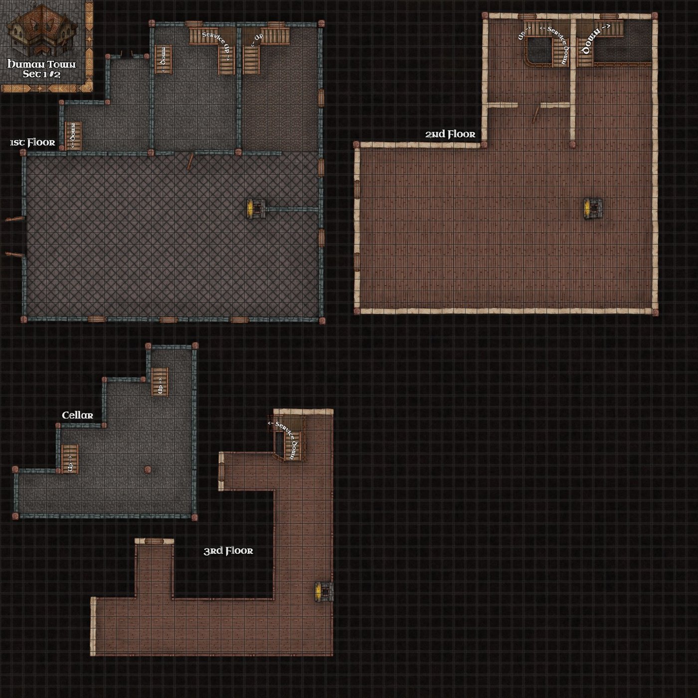 Human Town Set 1 #2 | Inkarnate - Create Fantasy Maps Online