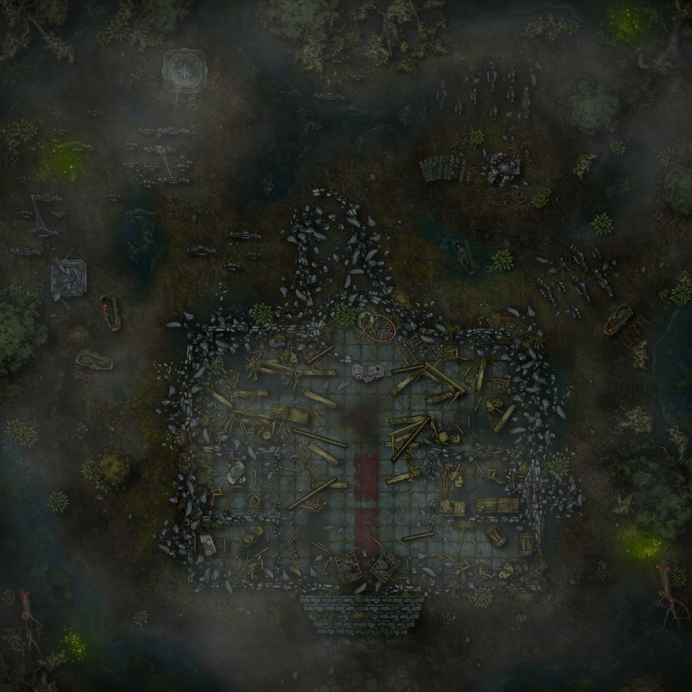 Ruined Swamp Church - Contest | Inkarnate - Create Fantasy Maps Online