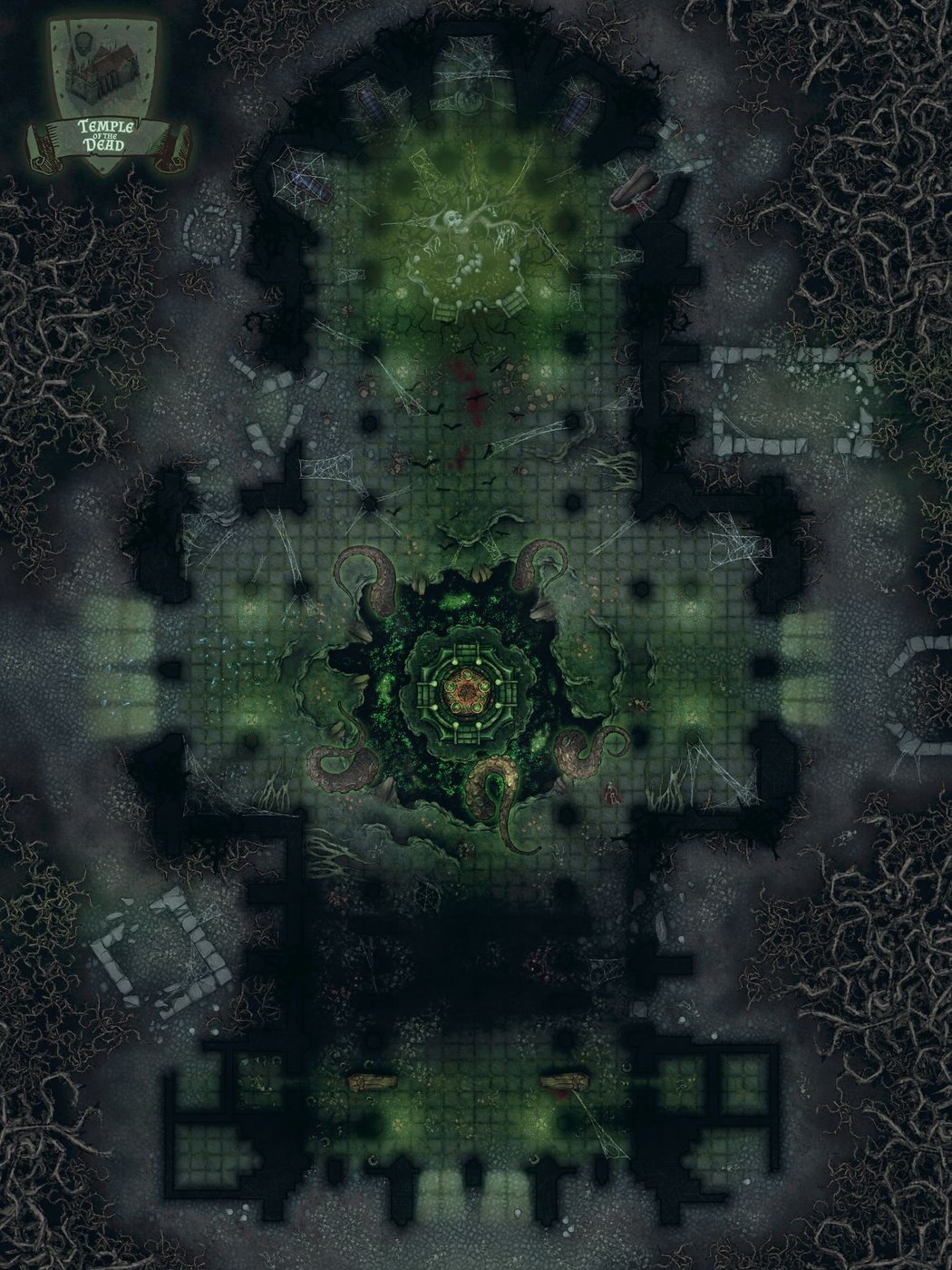 Temple of the Dead Encounter | Inkarnate - Create Fantasy Maps Online