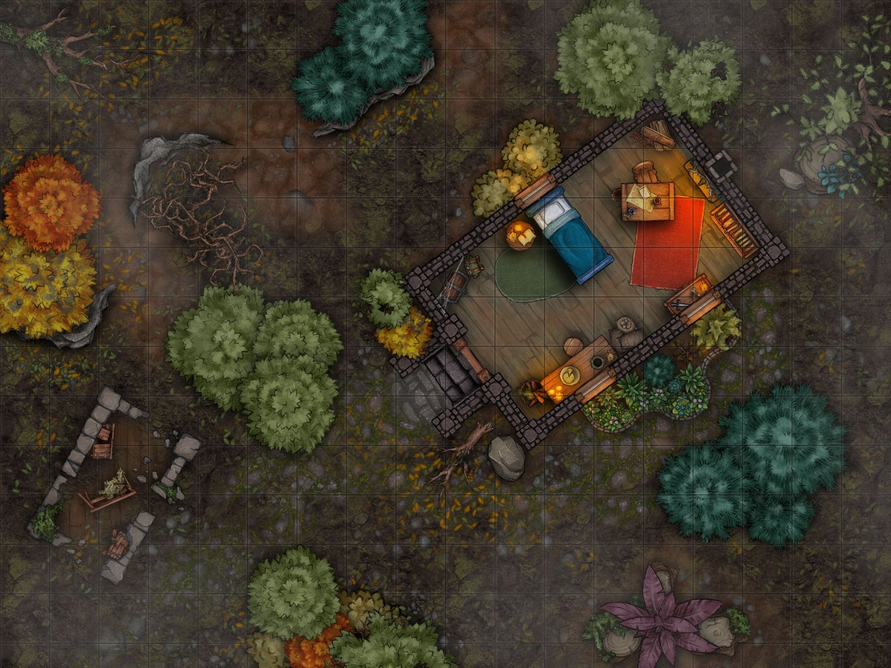 Deep Woods Hideout | Inkarnate - Create Fantasy Maps Online