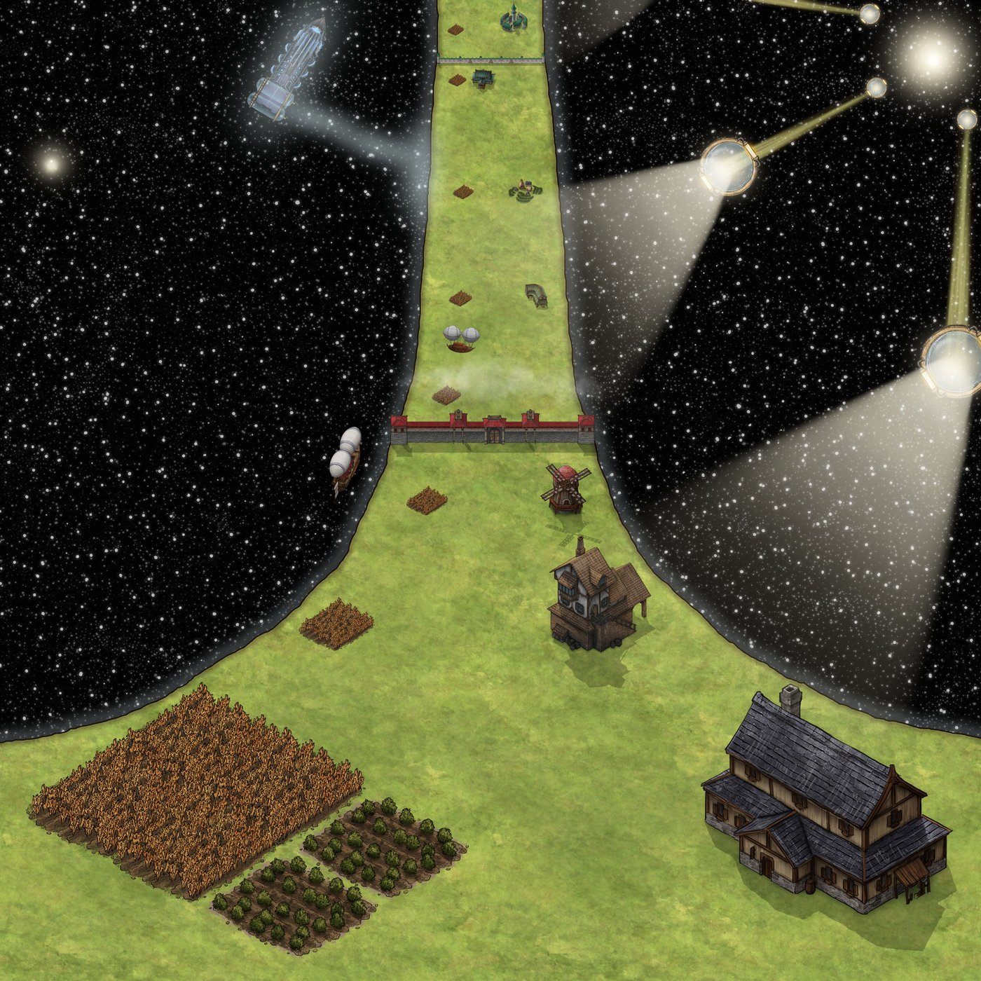 Magic/Steampunk Ringworld | Inkarnate - Create Fantasy Maps Online