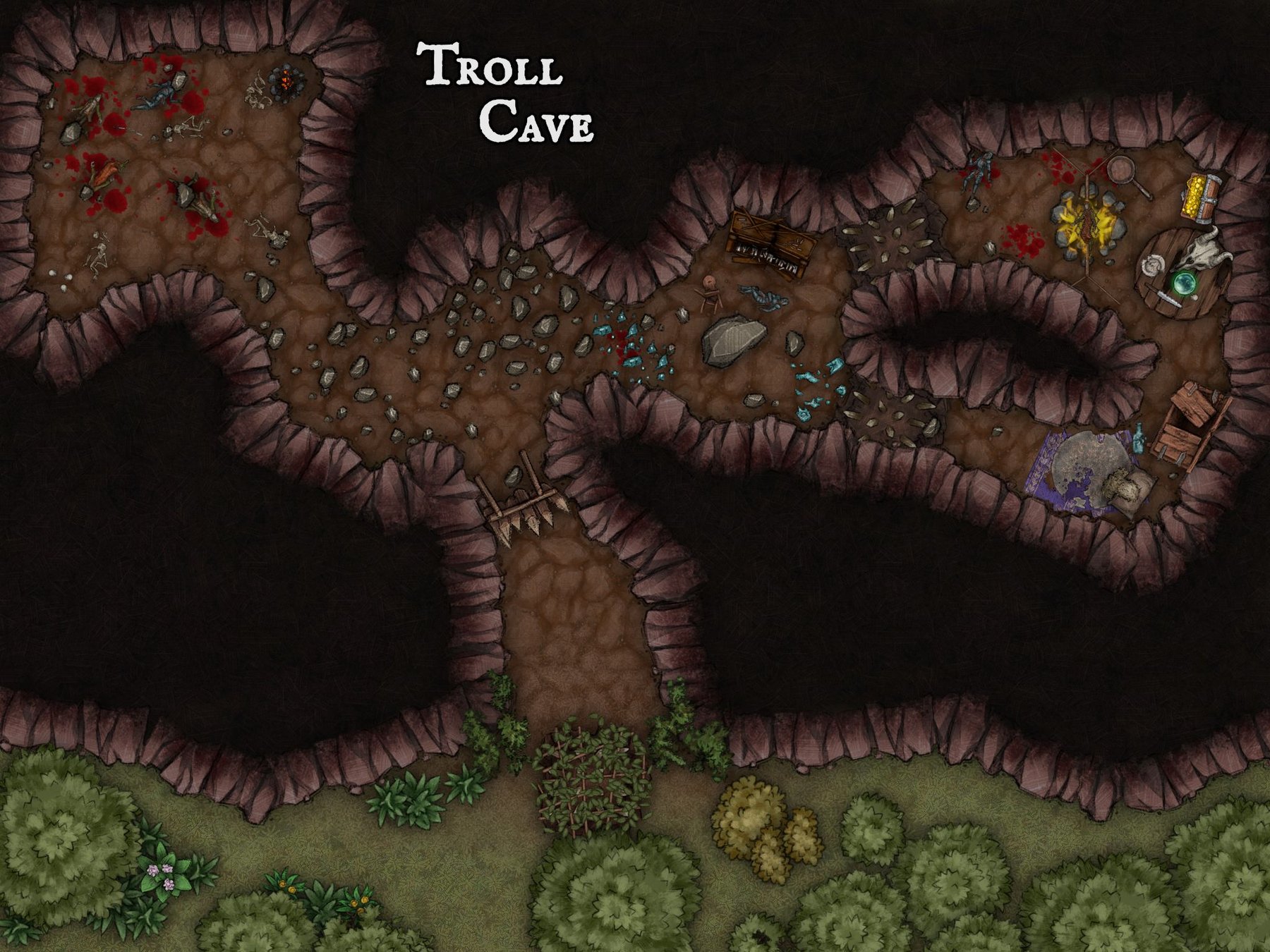 Gutsucker's Troll Cave | Inkarnate - Create Fantasy Maps Online