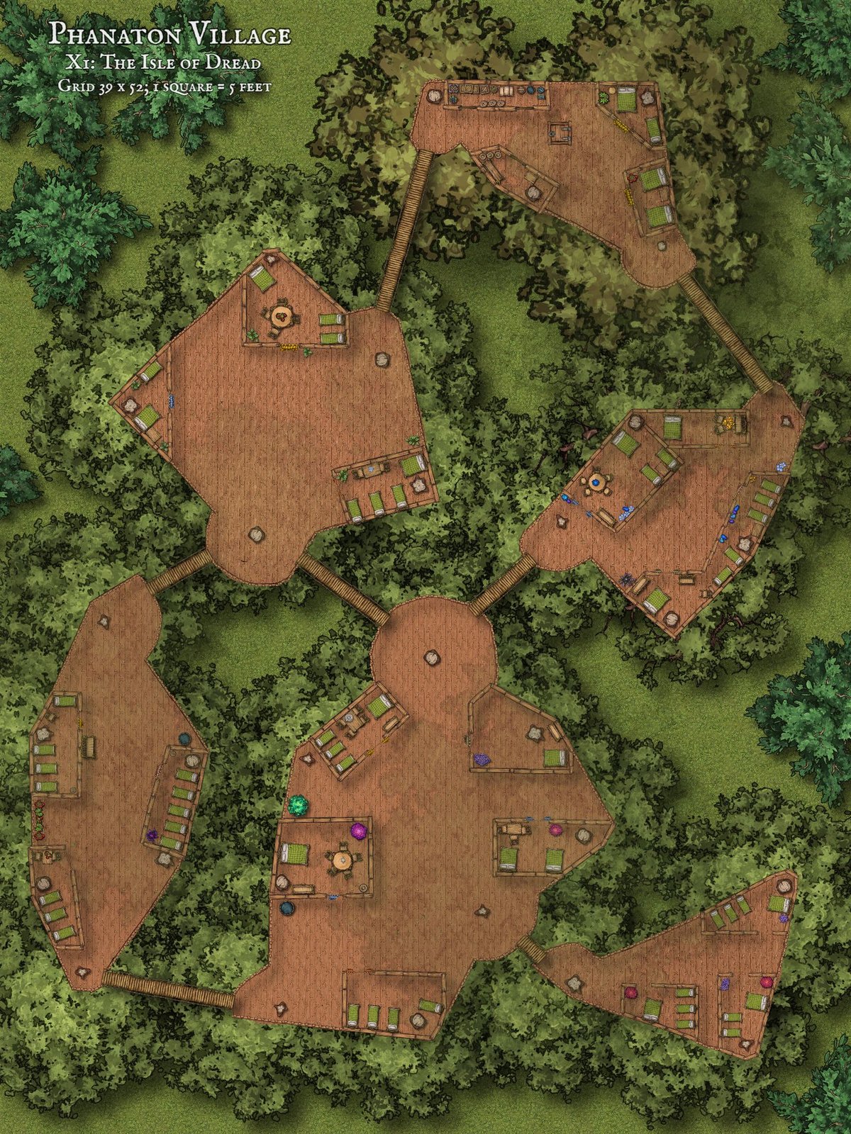 Phanaton Village_The Isle of Dread | Inkarnate - Create Fantasy Maps Online