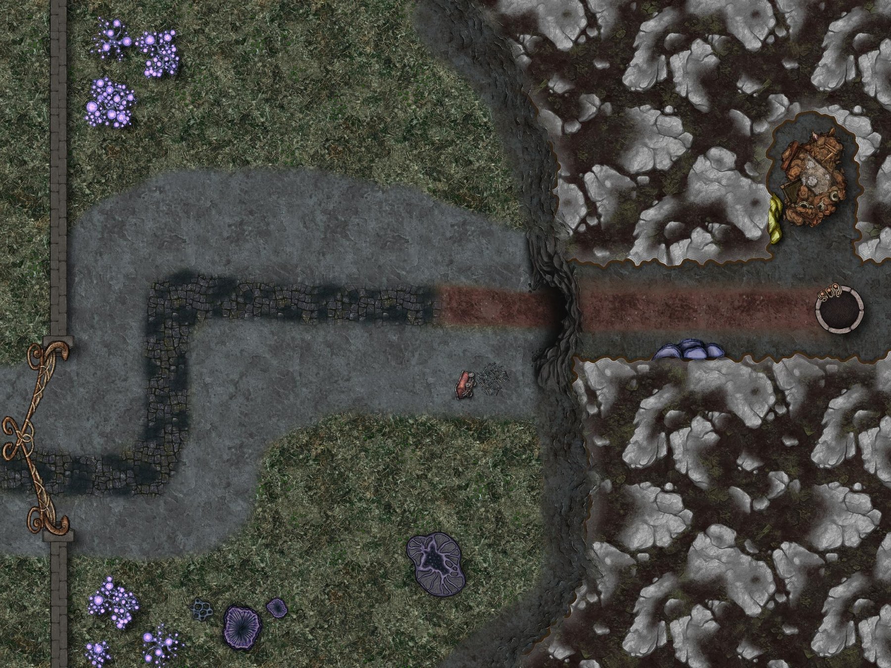 Black Iron Mines Entrance at Dragizn | Inkarnate - Create Fantasy Maps ...
