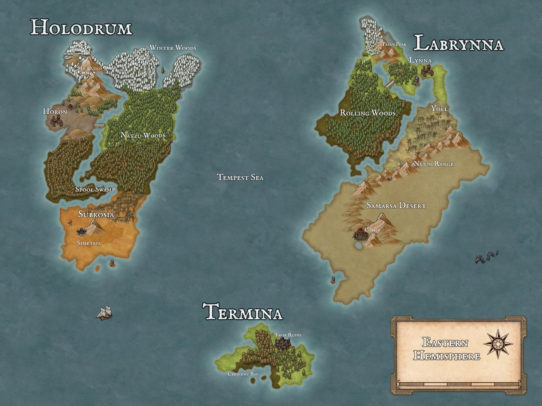 Eastern Hemisphere | Inkarnate - Create Fantasy Maps Online
