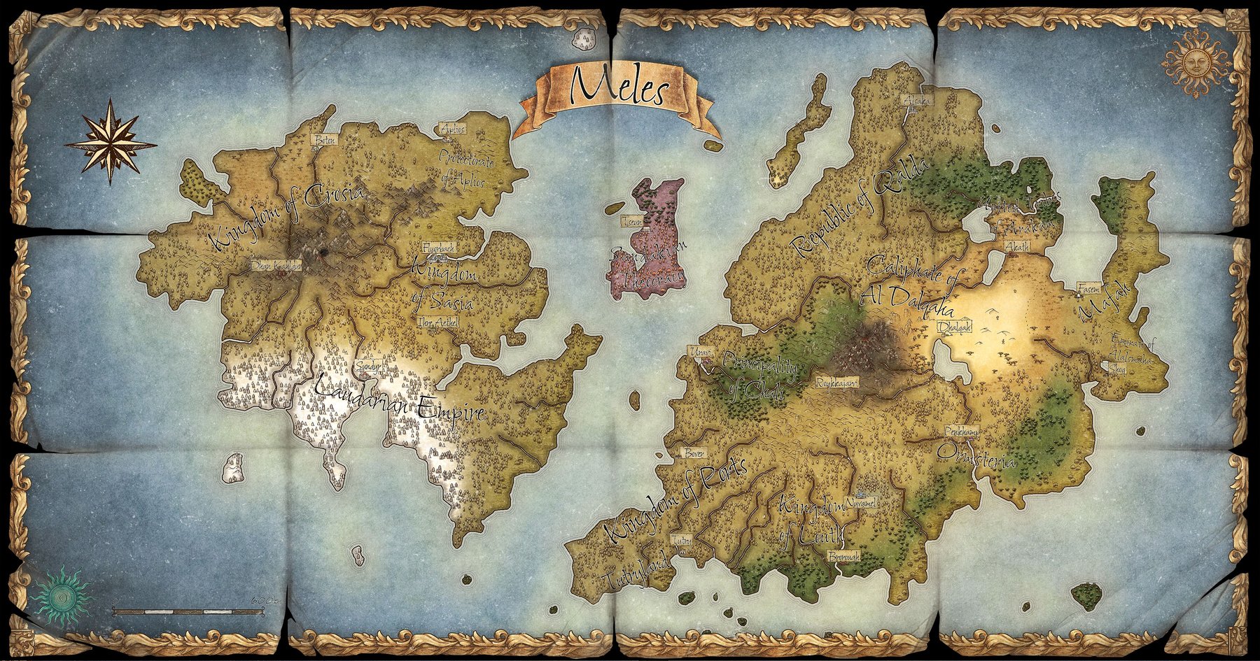 Meles - Parchment | Inkarnate - Create Fantasy Maps Online