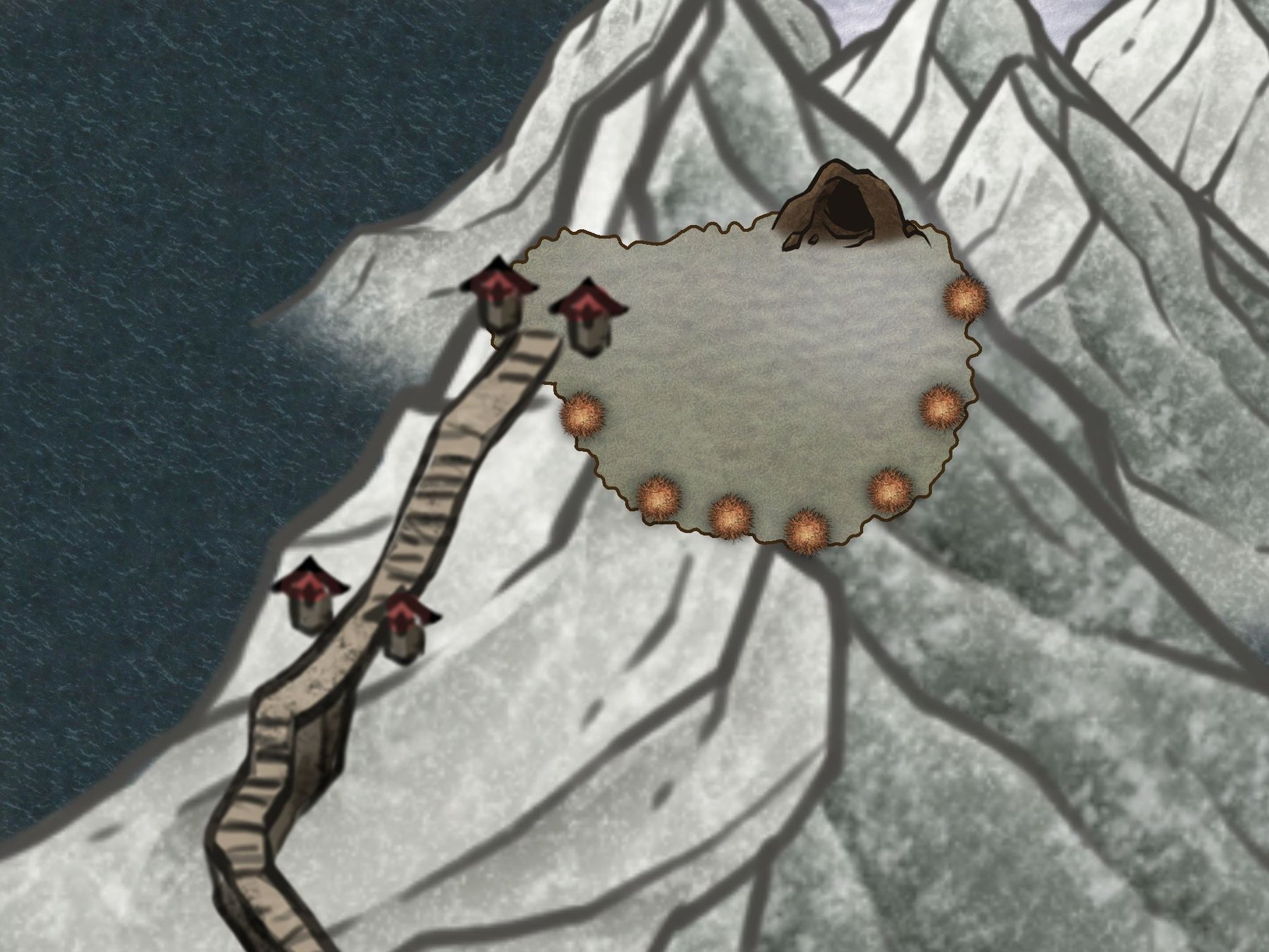 Wizard's clifftop cavern entrance with stairs | Inkarnate - Create ...