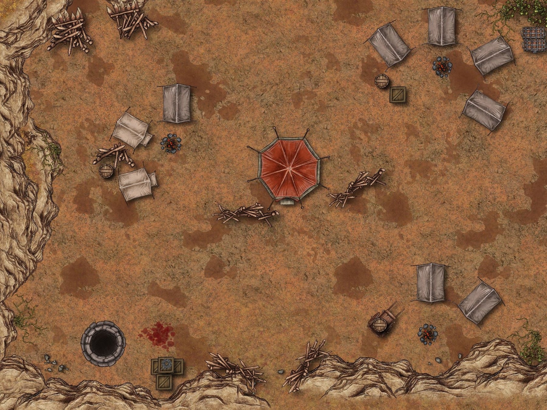 Kobold Camp (Without Grid) | Inkarnate - Create Fantasy Maps Online