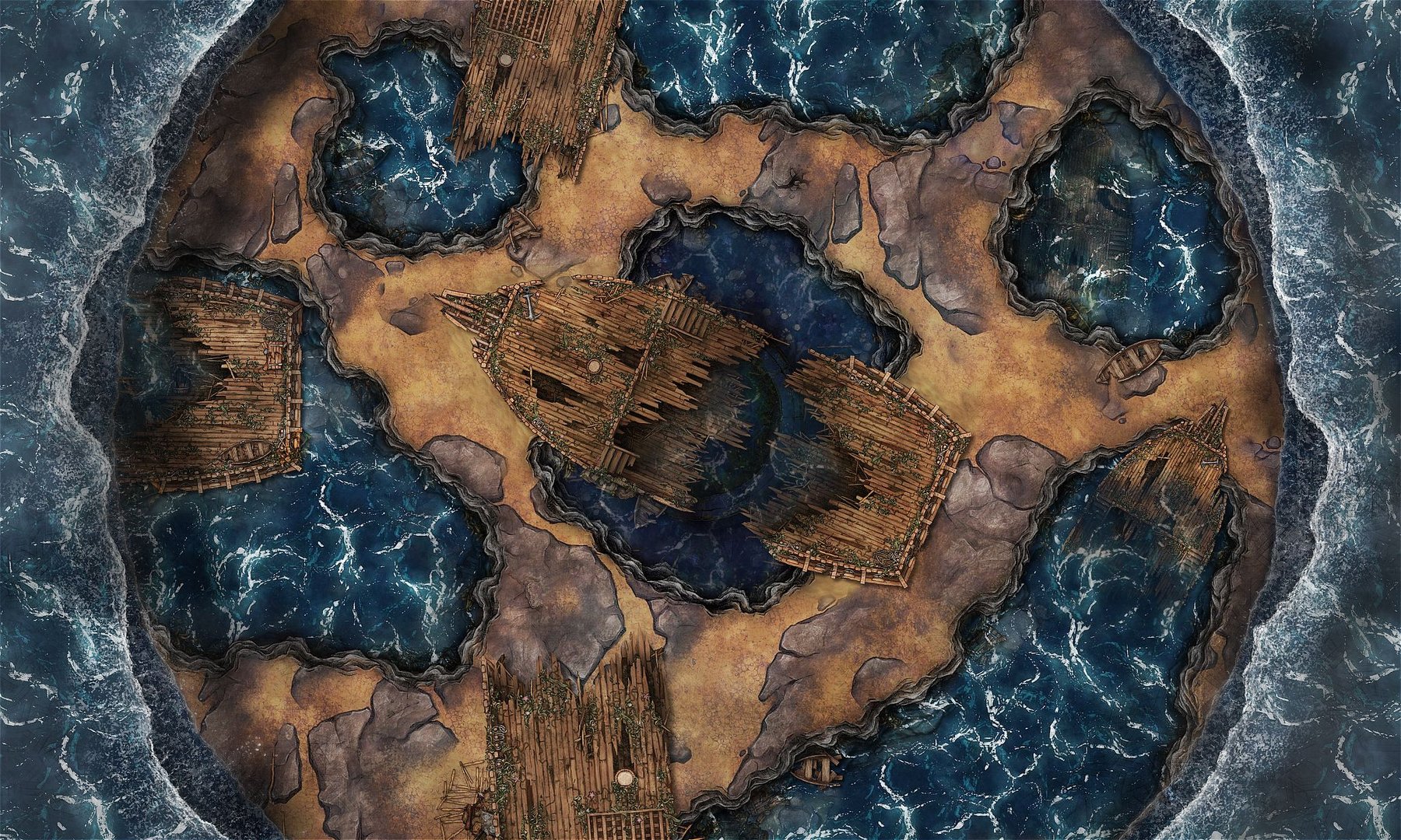 Seafloor - battle map (3) | Inkarnate - Create Fantasy Maps Online