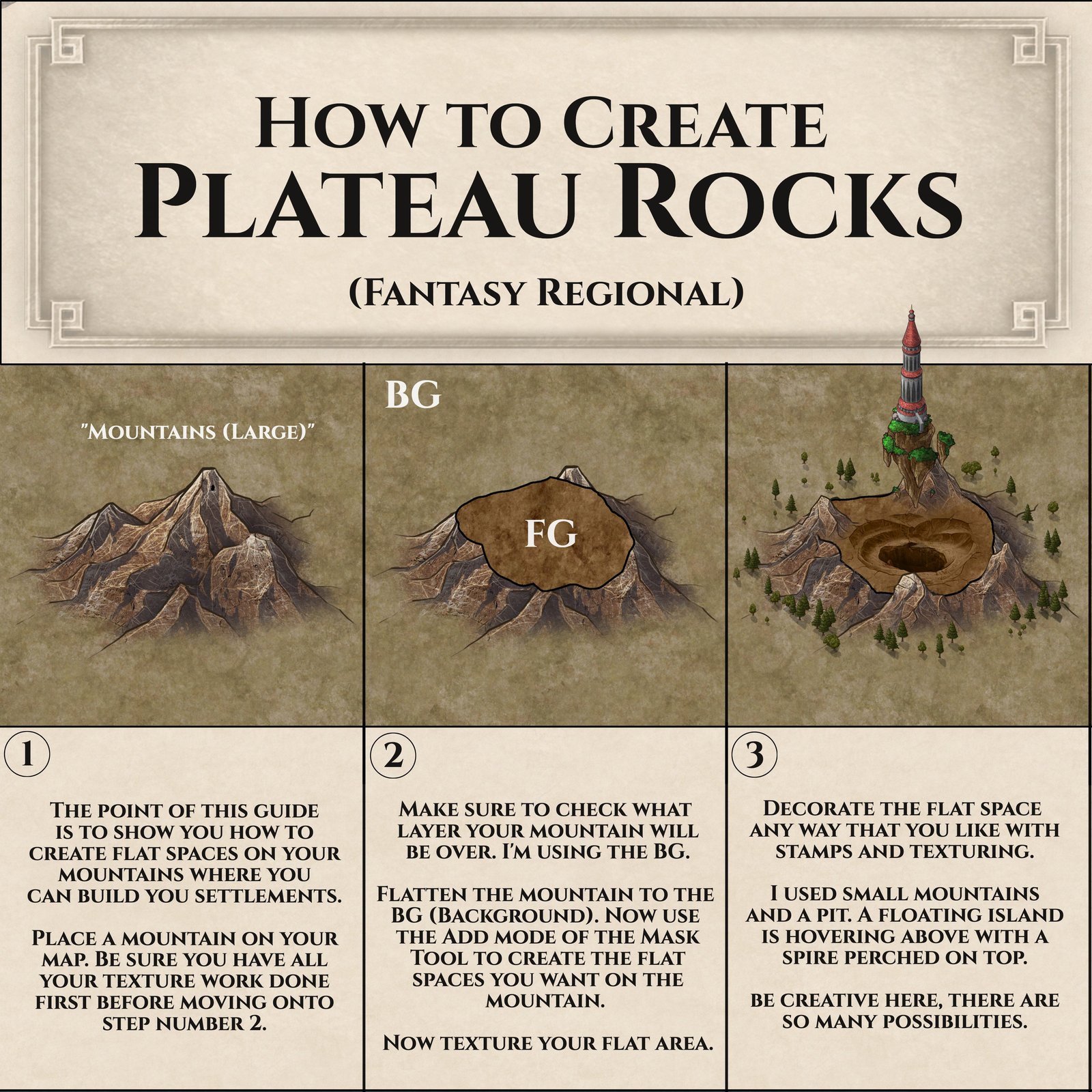 Guide: How to Create Plateau Rocks | Inkarnate - Create Fantasy Maps Online