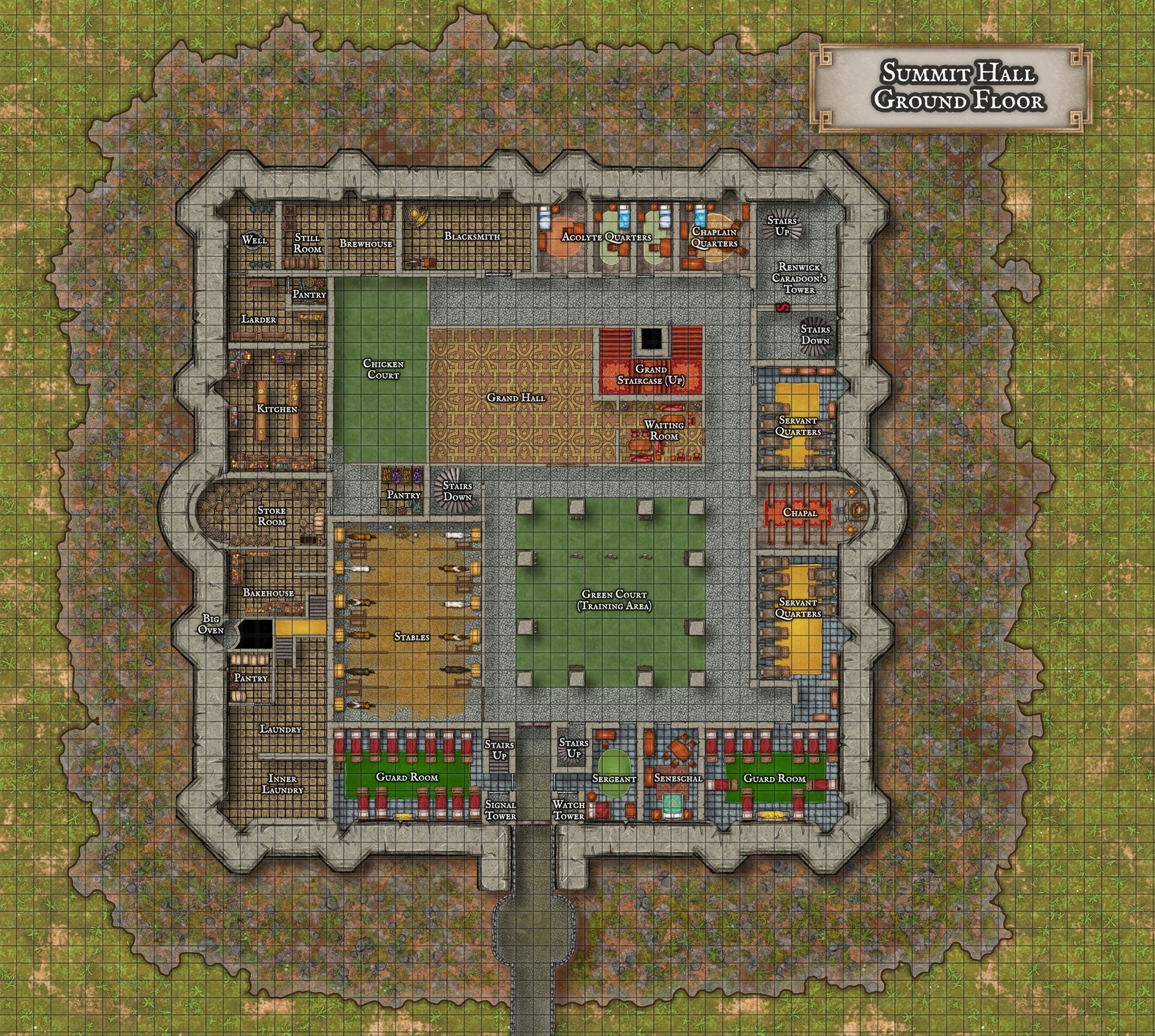 Summit Hall (First Floor) | Inkarnate - Create Fantasy Maps Online
