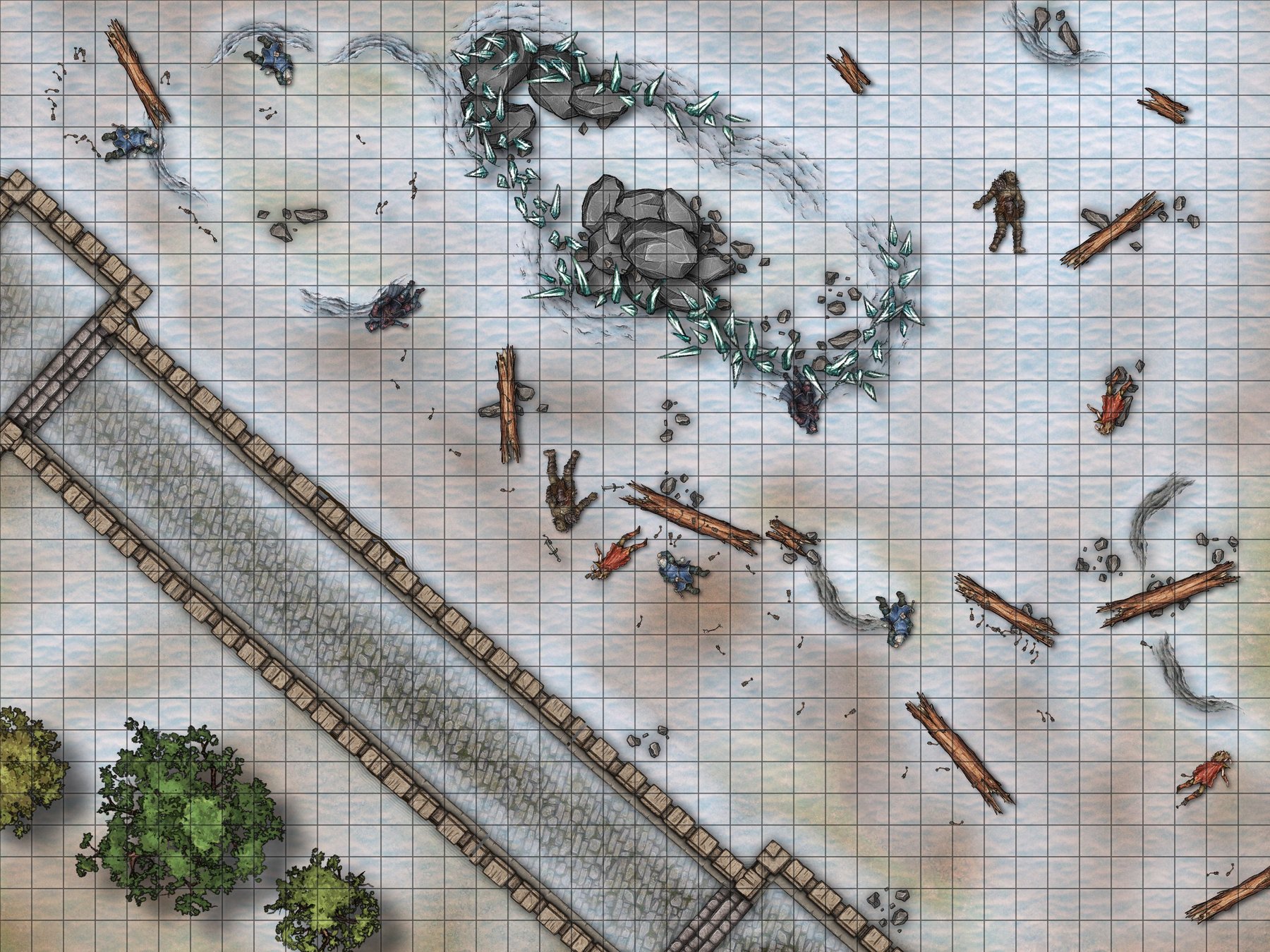 Castle Wall and Battlefield Snow Field | Inkarnate - Create Fantasy ...