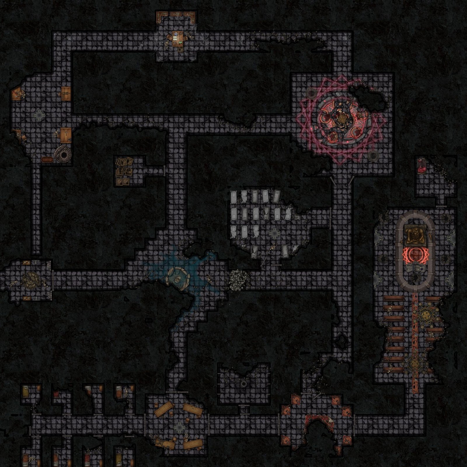 Ruined cave temple. | Inkarnate - Create Fantasy Maps Online