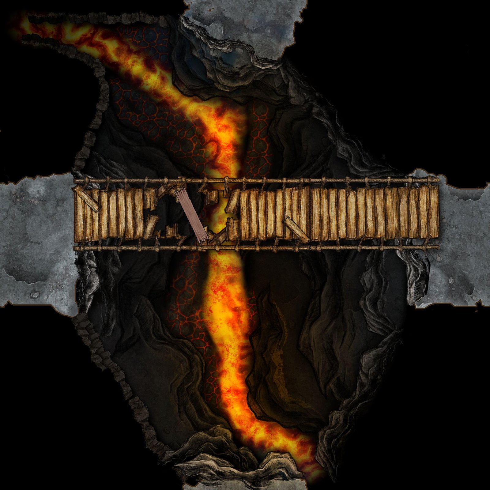 Cavern Tile 09 (fire chasm) | Inkarnate - Create Fantasy Maps Online