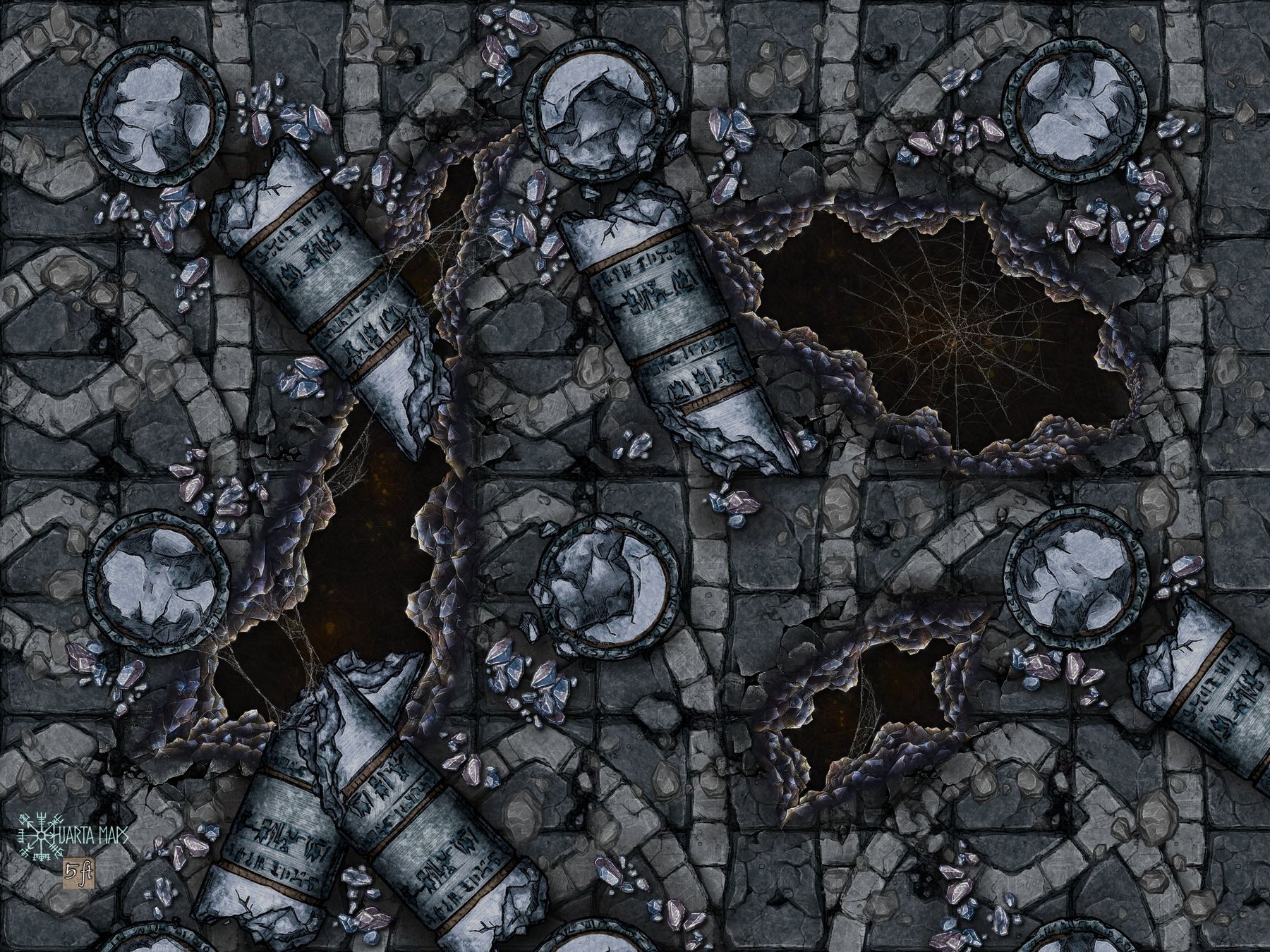 Ruined Dwarven Hall | Inkarnate - Create Fantasy Maps Online