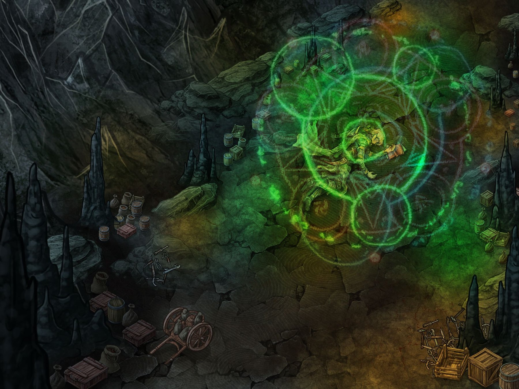 Cave tunnel | Inkarnate - Create Fantasy Maps Online