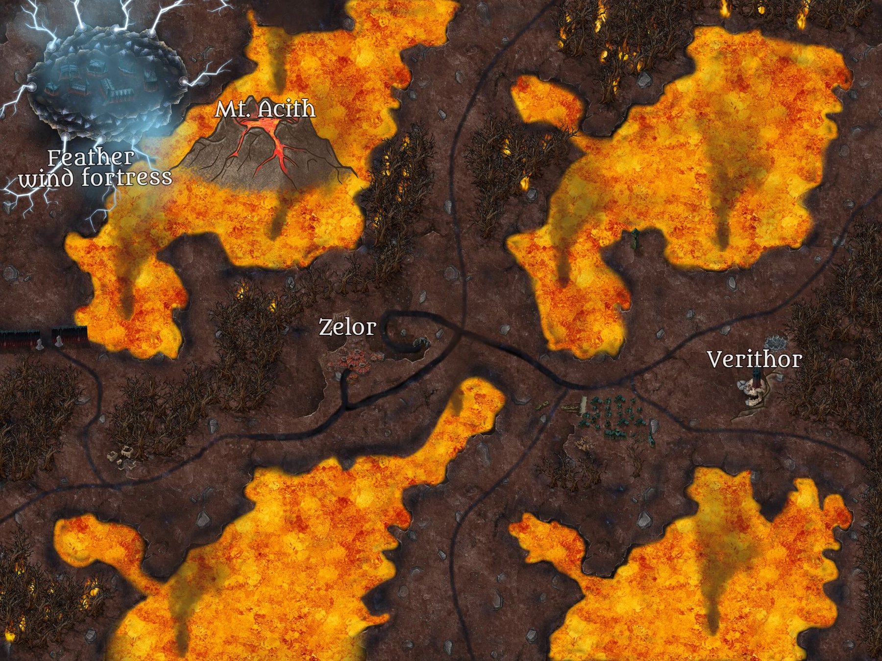 The Obsidian Road (Ashen Wastes) | Inkarnate - Create Fantasy Maps Online