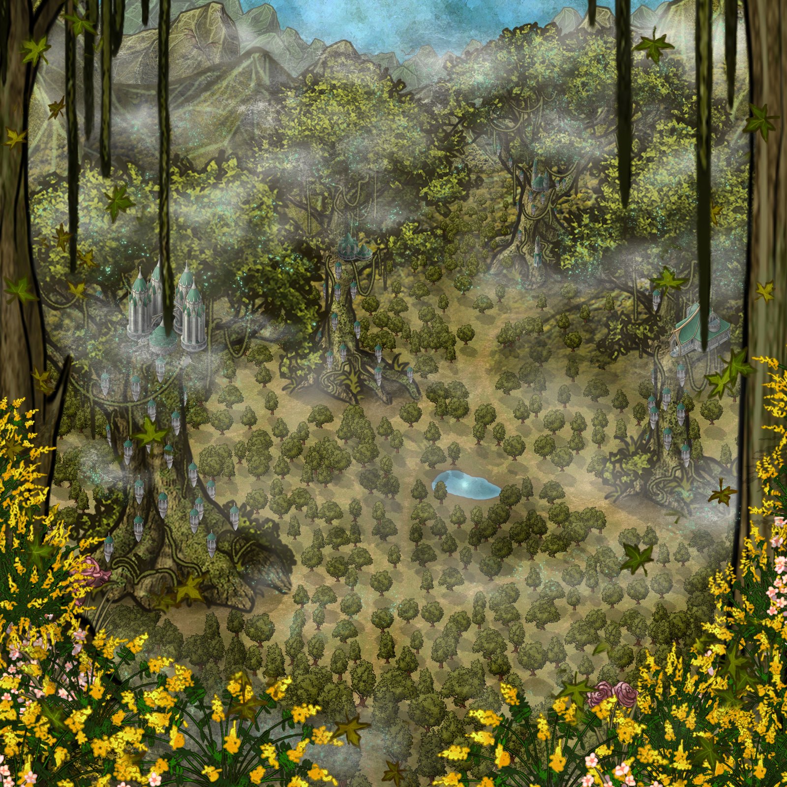 Elven Sanctuary | Inkarnate - Create Fantasy Maps Online