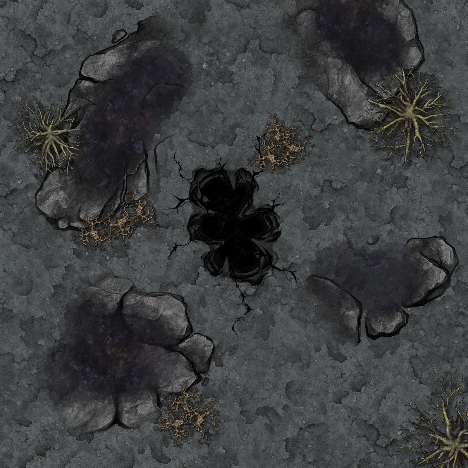 Barren lands with big hole | Inkarnate - Create Fantasy Maps Online