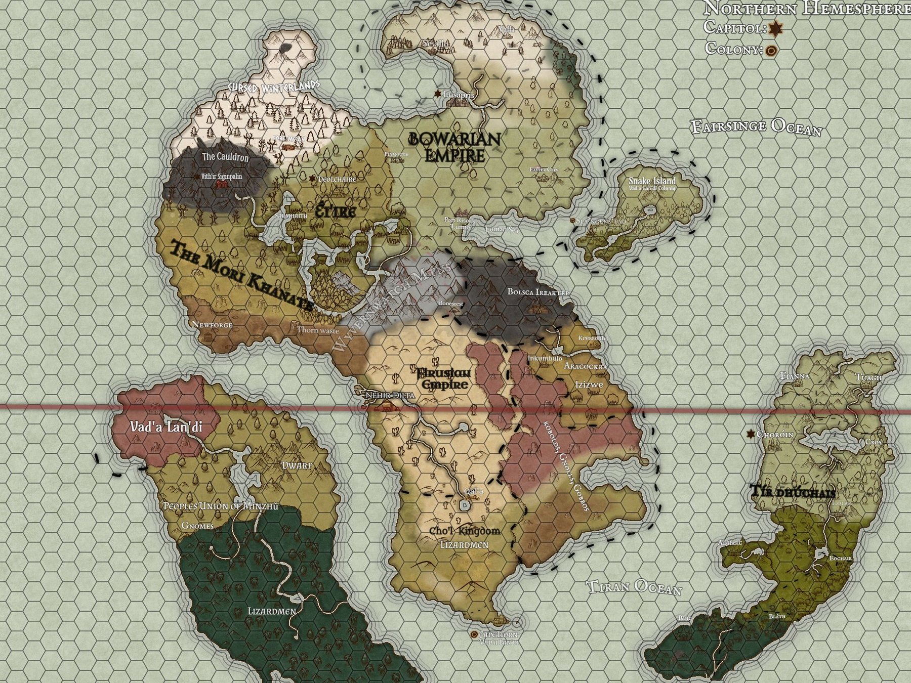 Pannotia Northern Hemesphere WIP (Paradisio DnD) | Inkarnate - Create ...