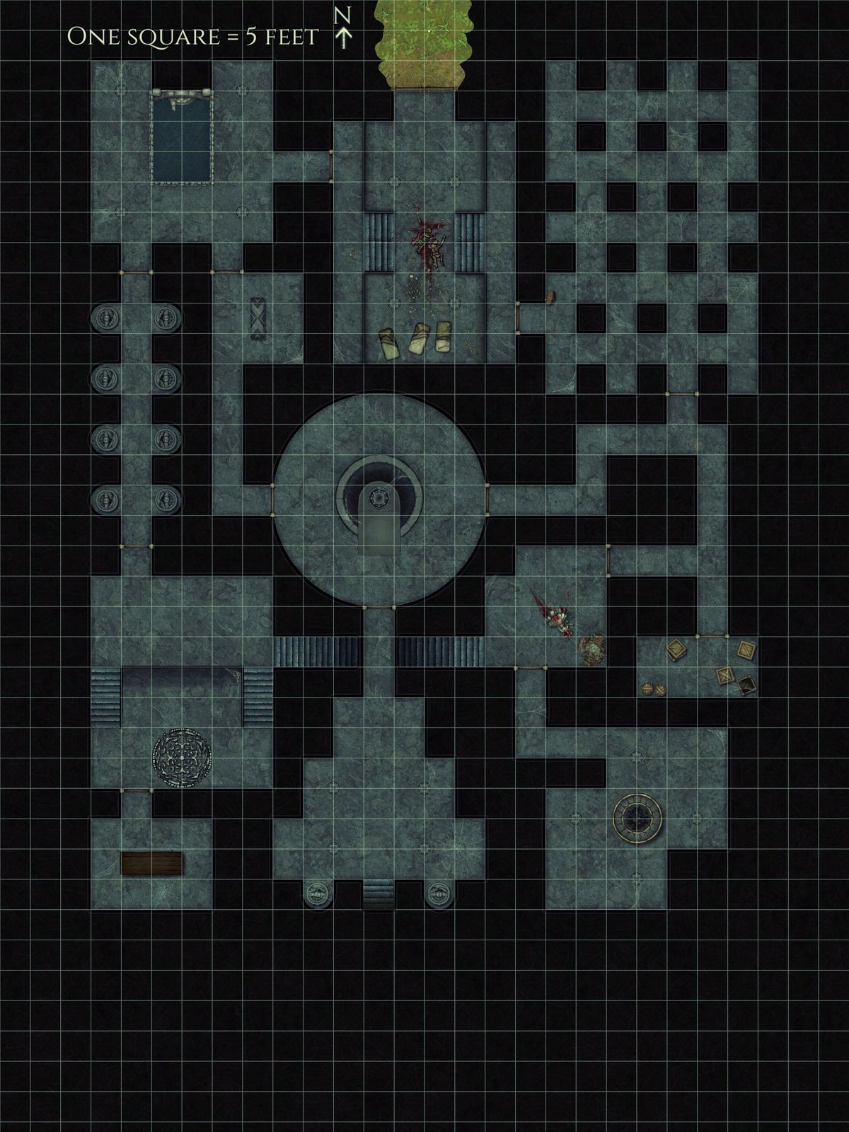 Crypt of the Everflame Upper Floor | Inkarnate - Create Fantasy Maps Online