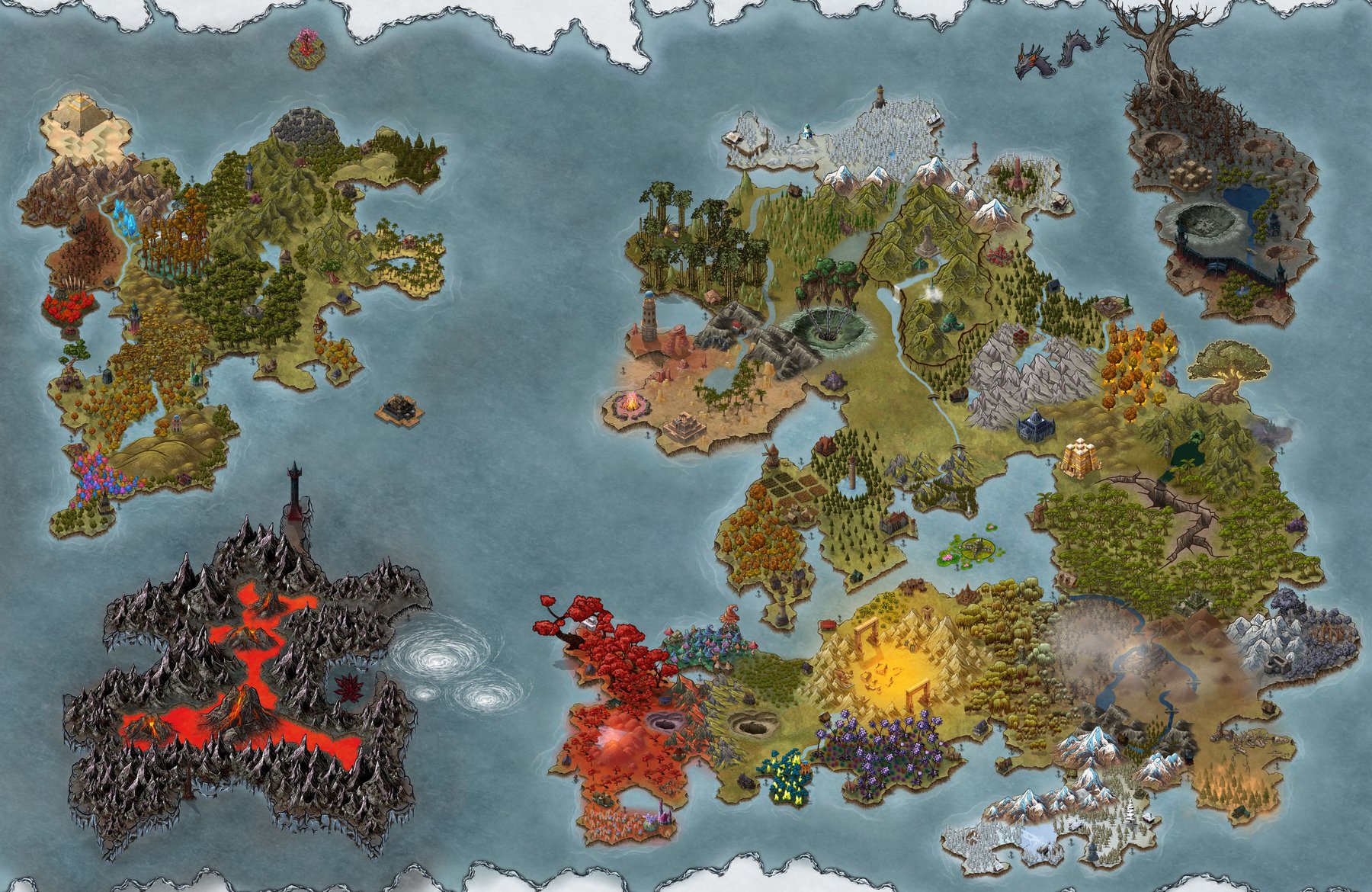 A Clean Map of Pandora | Inkarnate - Create Fantasy Maps Online