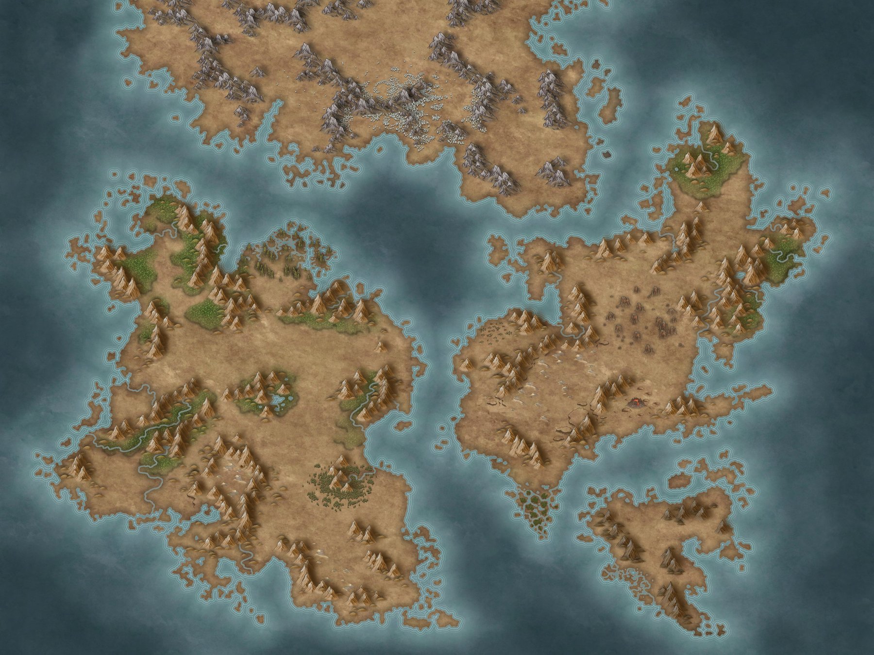 Blending Biomes World Map | Inkarnate - Create Fantasy Maps Online