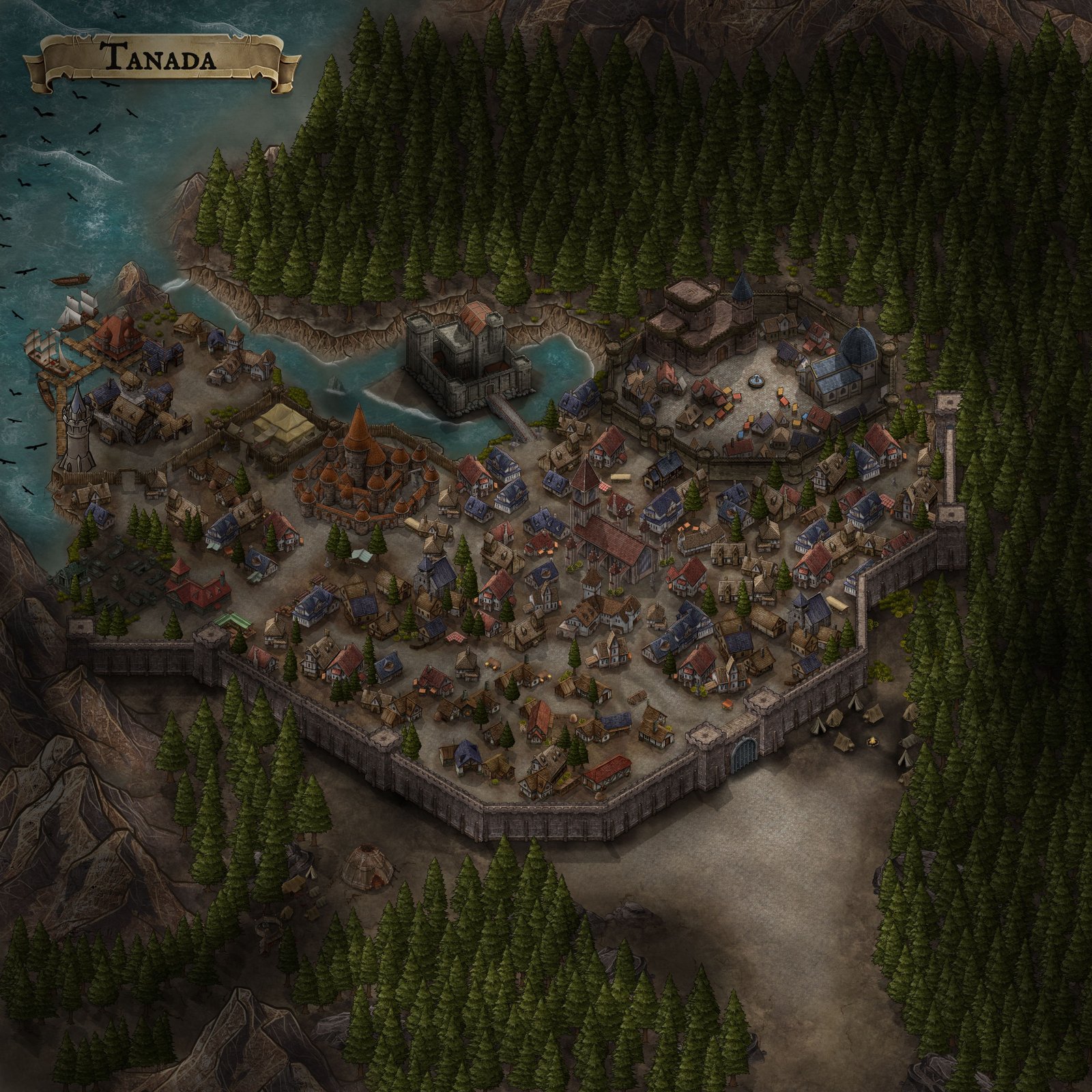 Tanada přehled final | Inkarnate - Create Fantasy Maps Online