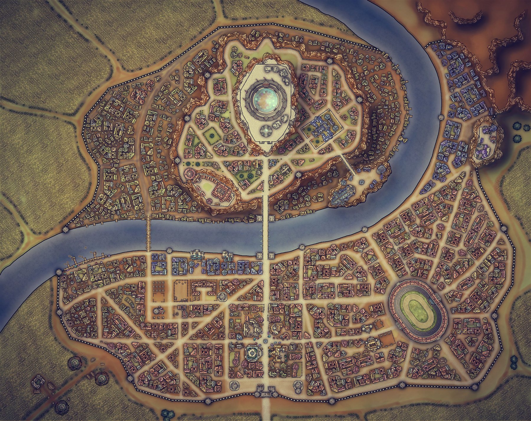 Medium Size City | Inkarnate - Create Fantasy Maps Online