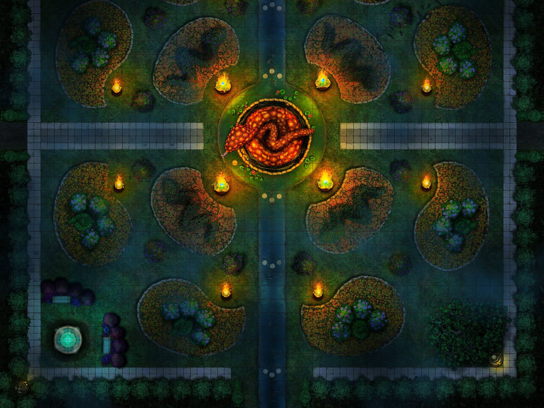 Sneks! Snake Shrine or Garden / Topiary | Inkarnate - Create Fantasy ...