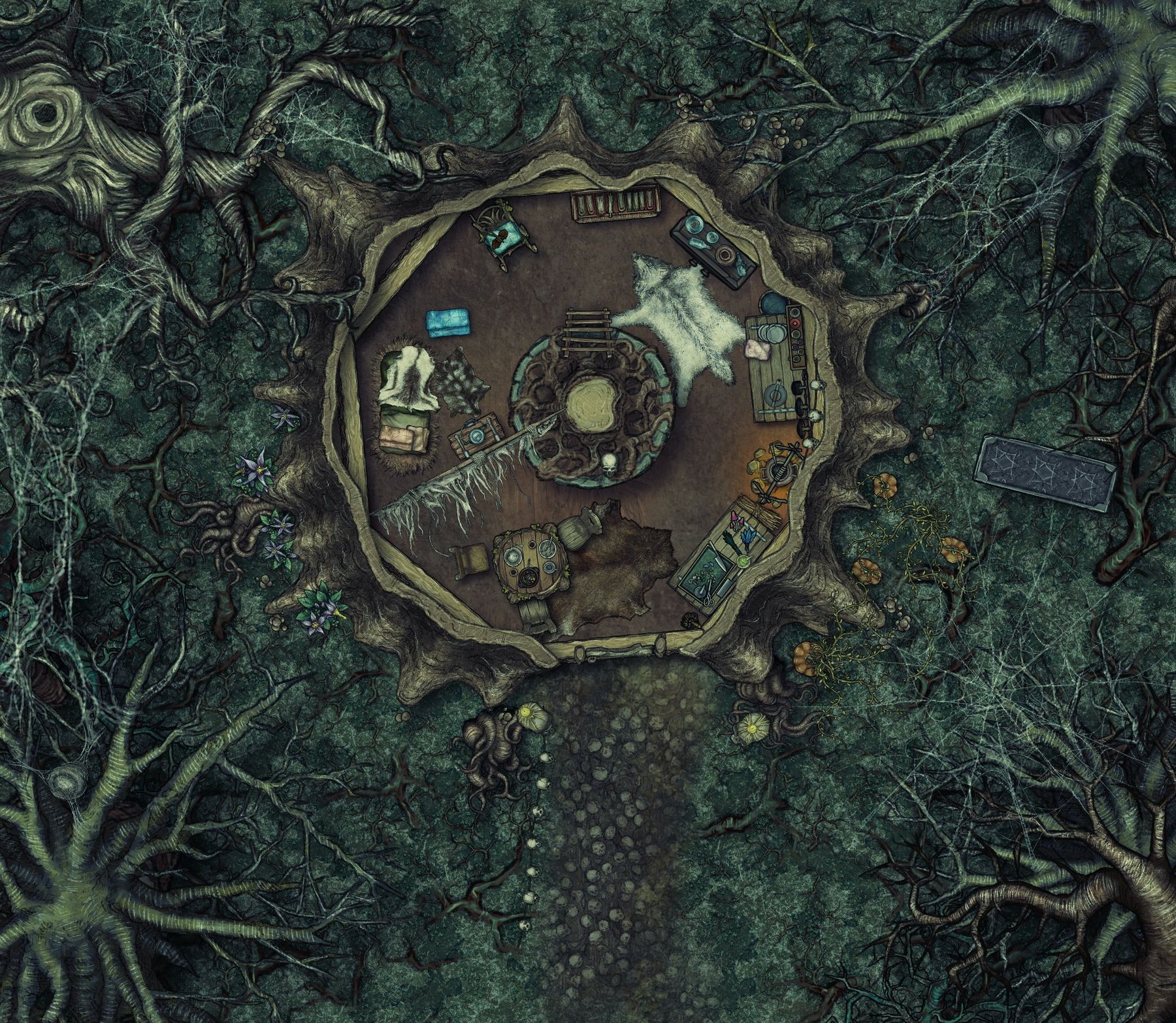 MAPTOBER 1: Witches Hut | Inkarnate - Create Fantasy Maps Online