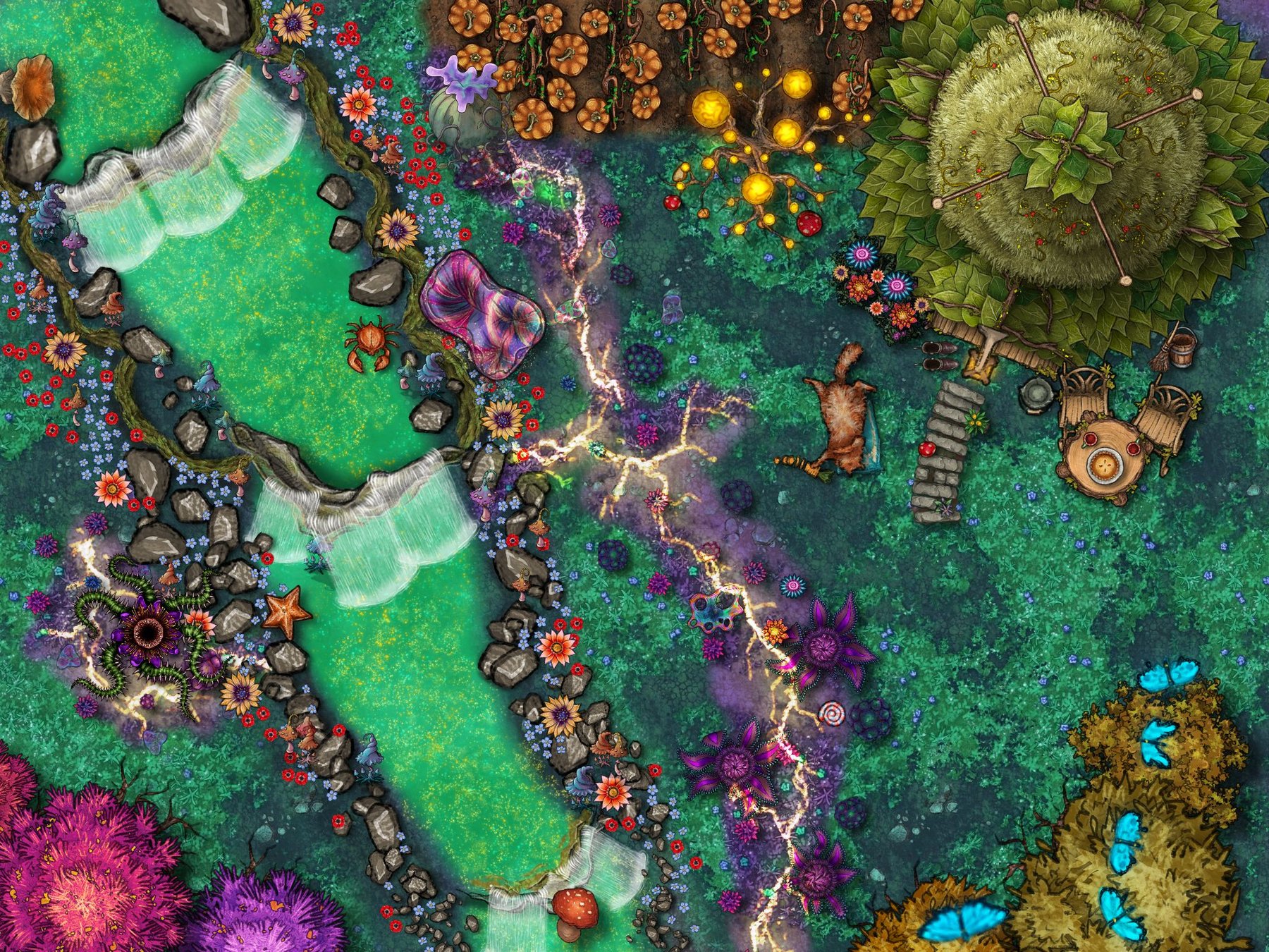 The wild magic of a Fey Spring | Inkarnate - Create Fantasy Maps Online